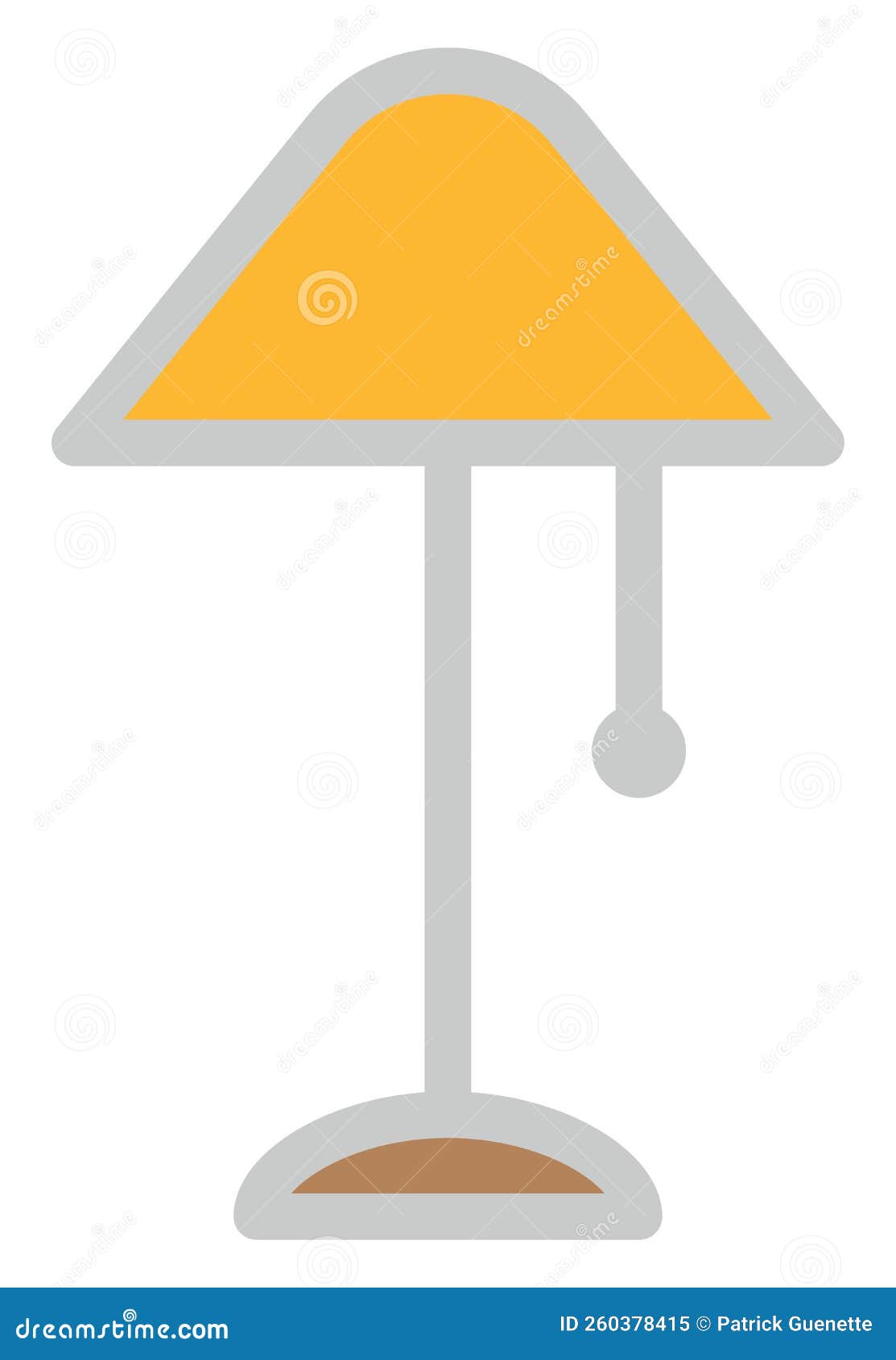 Home standing lamp, icon stock vector. Illustration of metal - 260378415