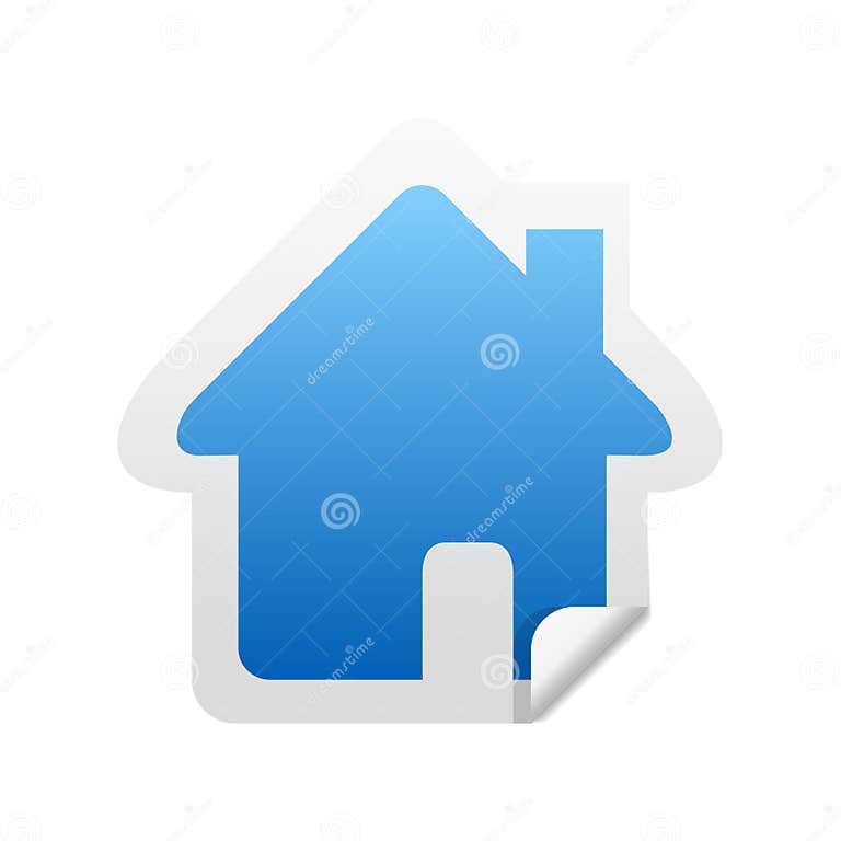 Home sticker icon stock vector. Illustration of real, button - 4153893