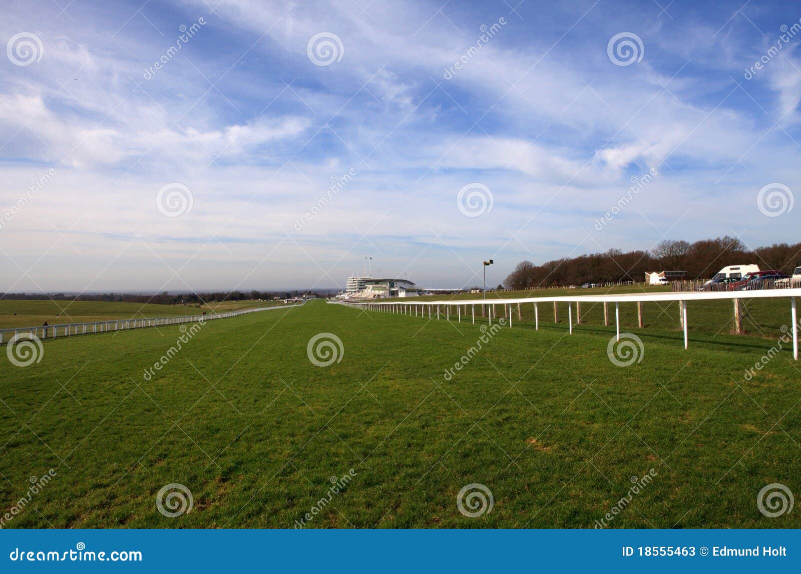 Home Stretch, Epsom Racecourse Stock Image - Image of straight ...