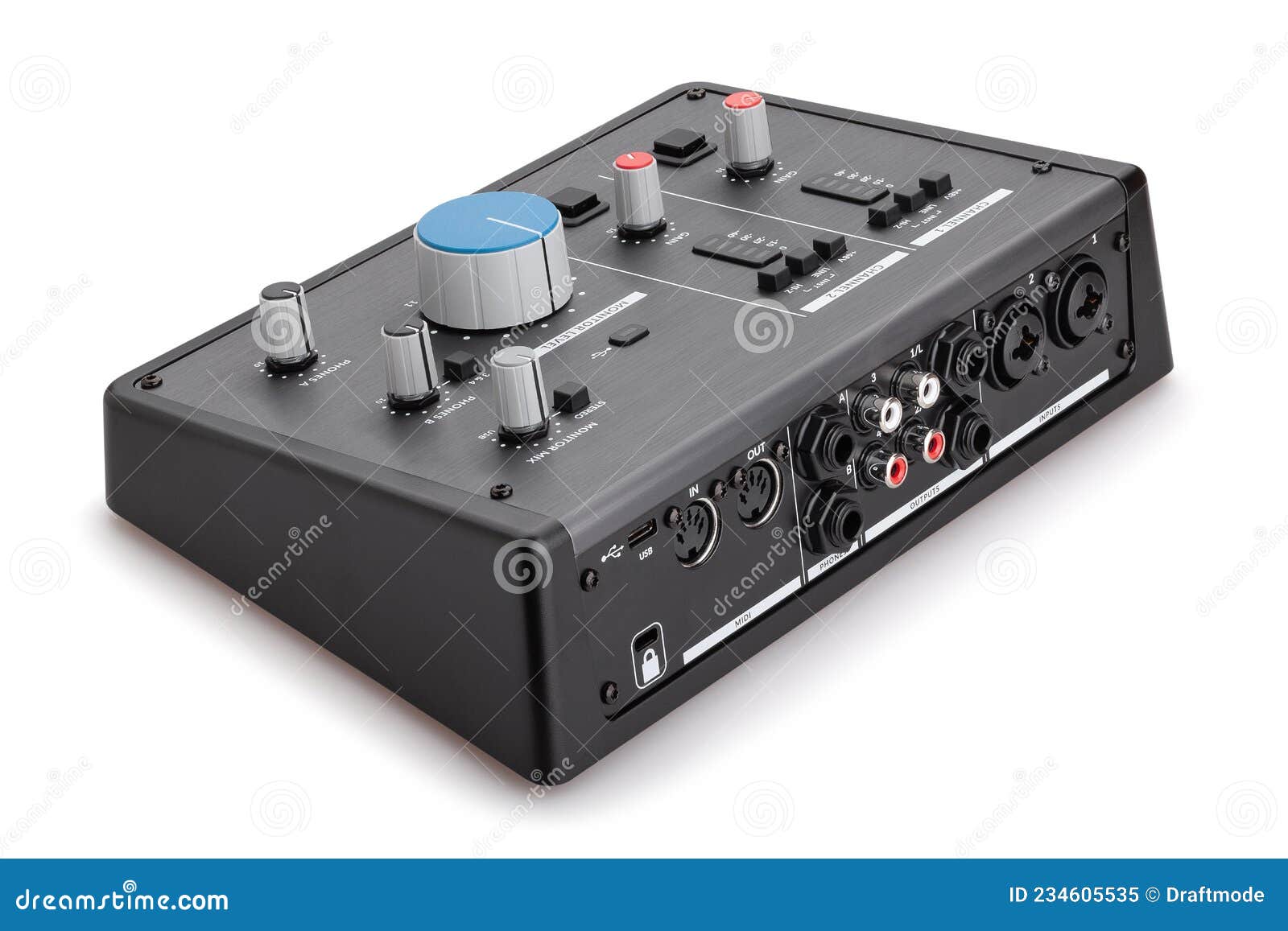 Home Studio Audio Interface Stock Image - Image of isolated, production ...