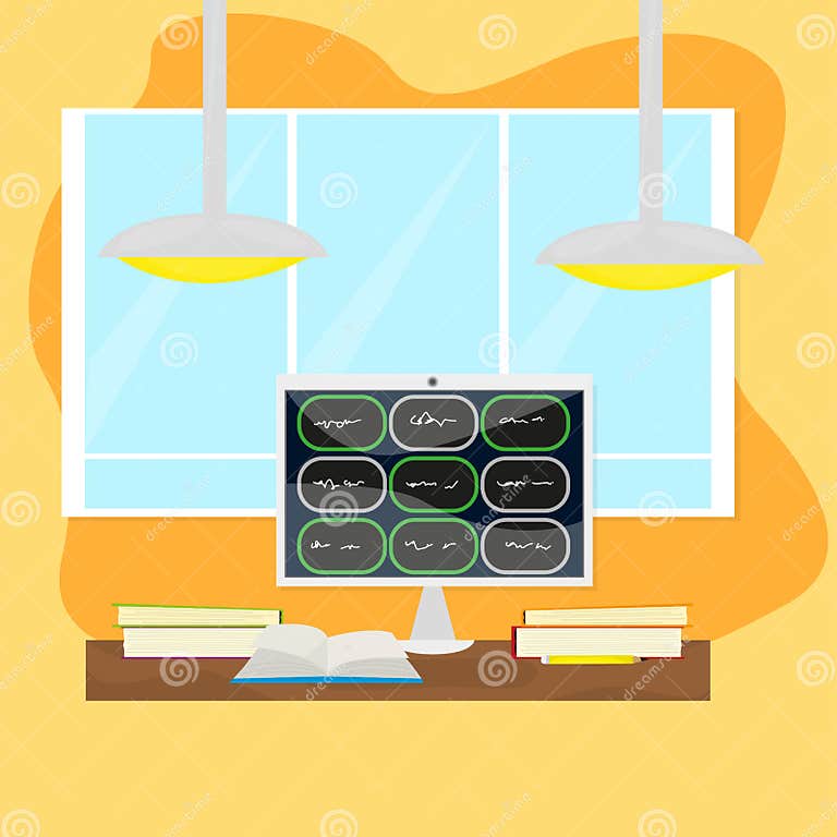 Home study concept stock vector. Illustration of selfisolation - 185535461