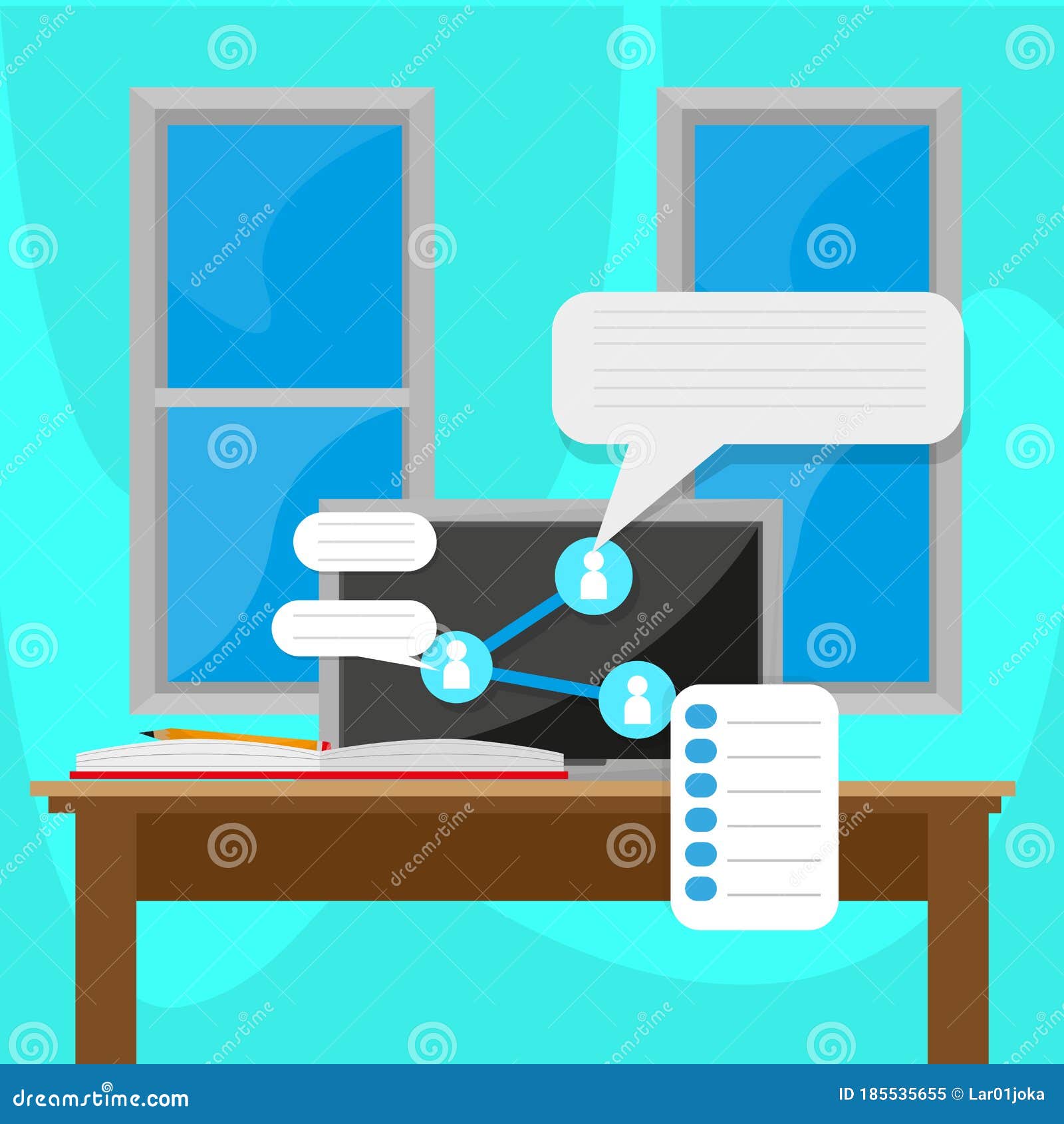 Home study concept stock vector. Illustration of learning - 185535655