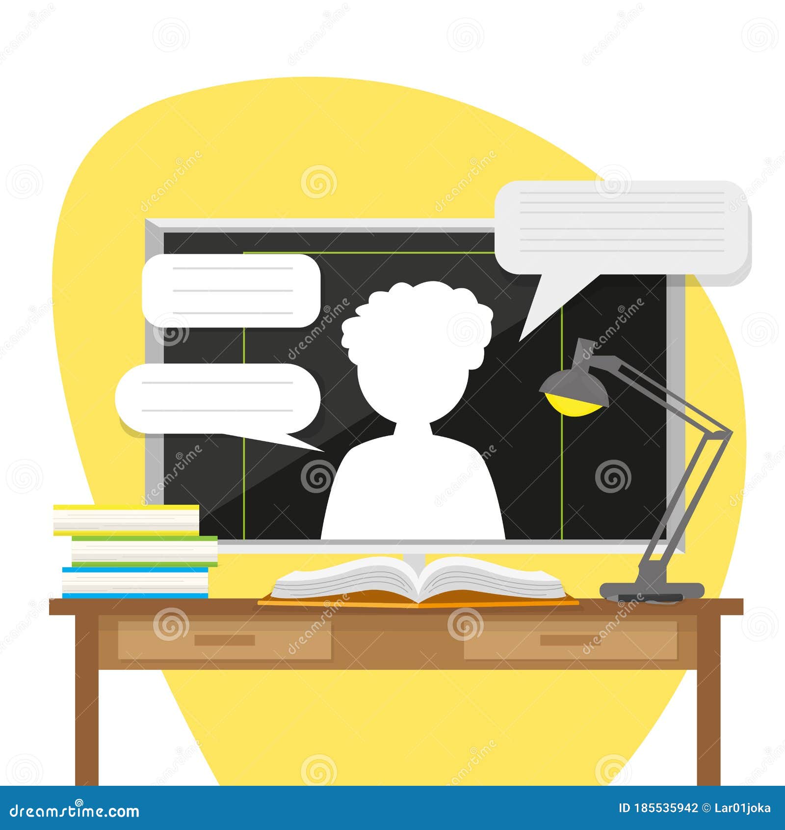 Home study concept stock vector. Illustration of business - 185535942