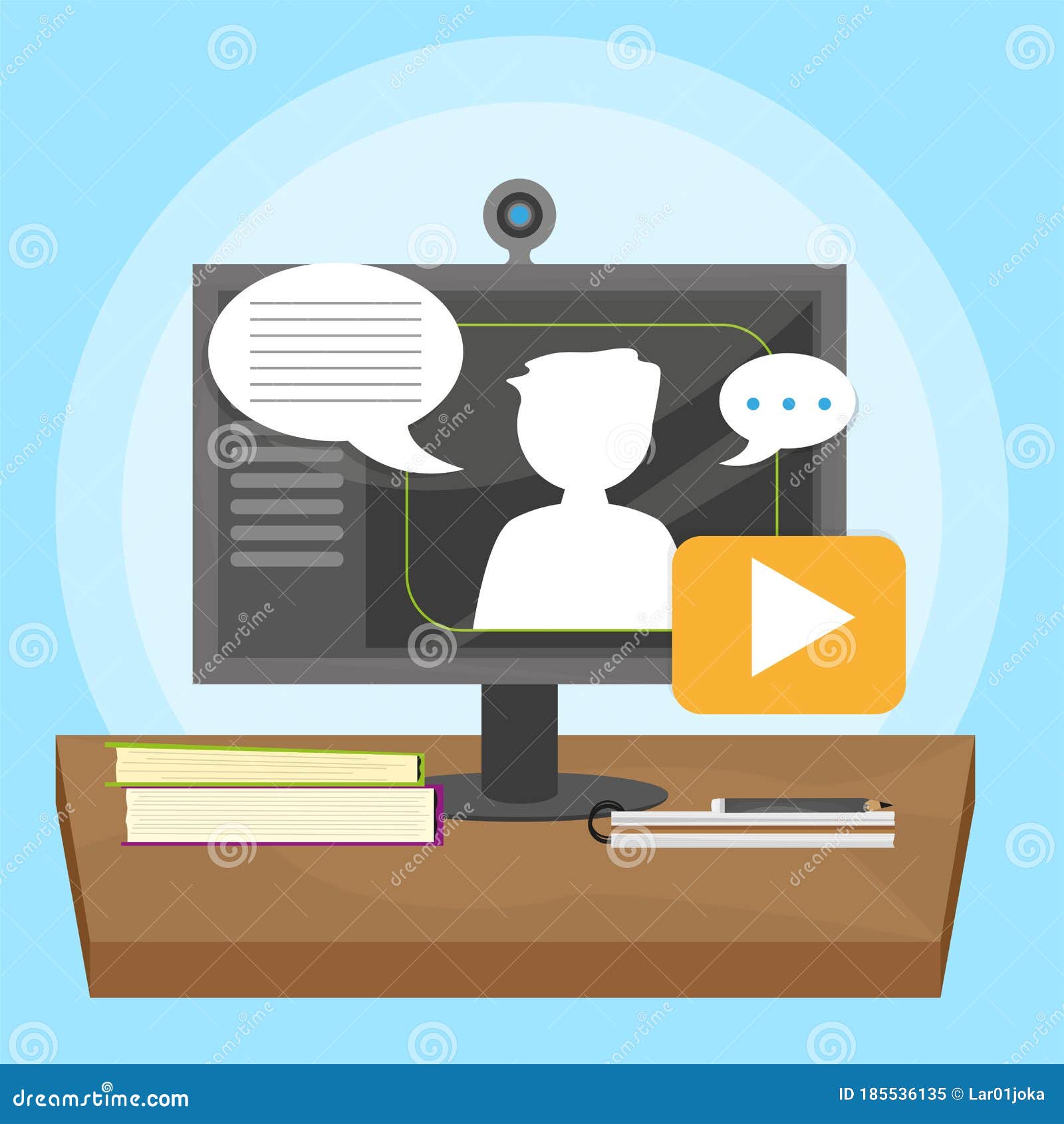 Home study concept stock vector. Illustration of mobile - 185536135