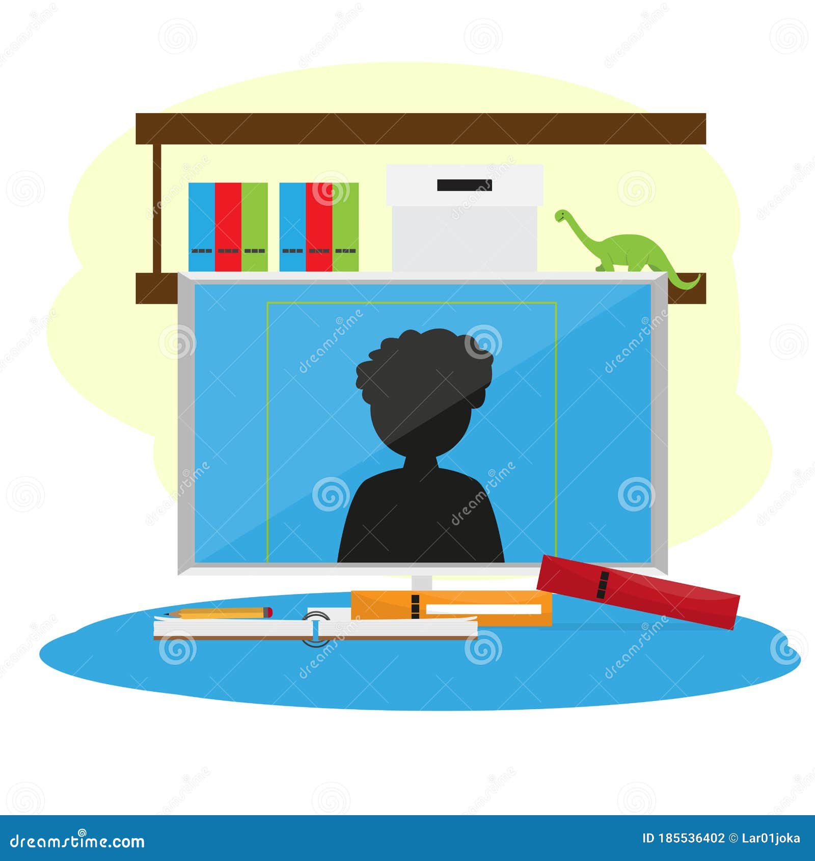 Home study concept stock vector. Illustration of young - 185536402