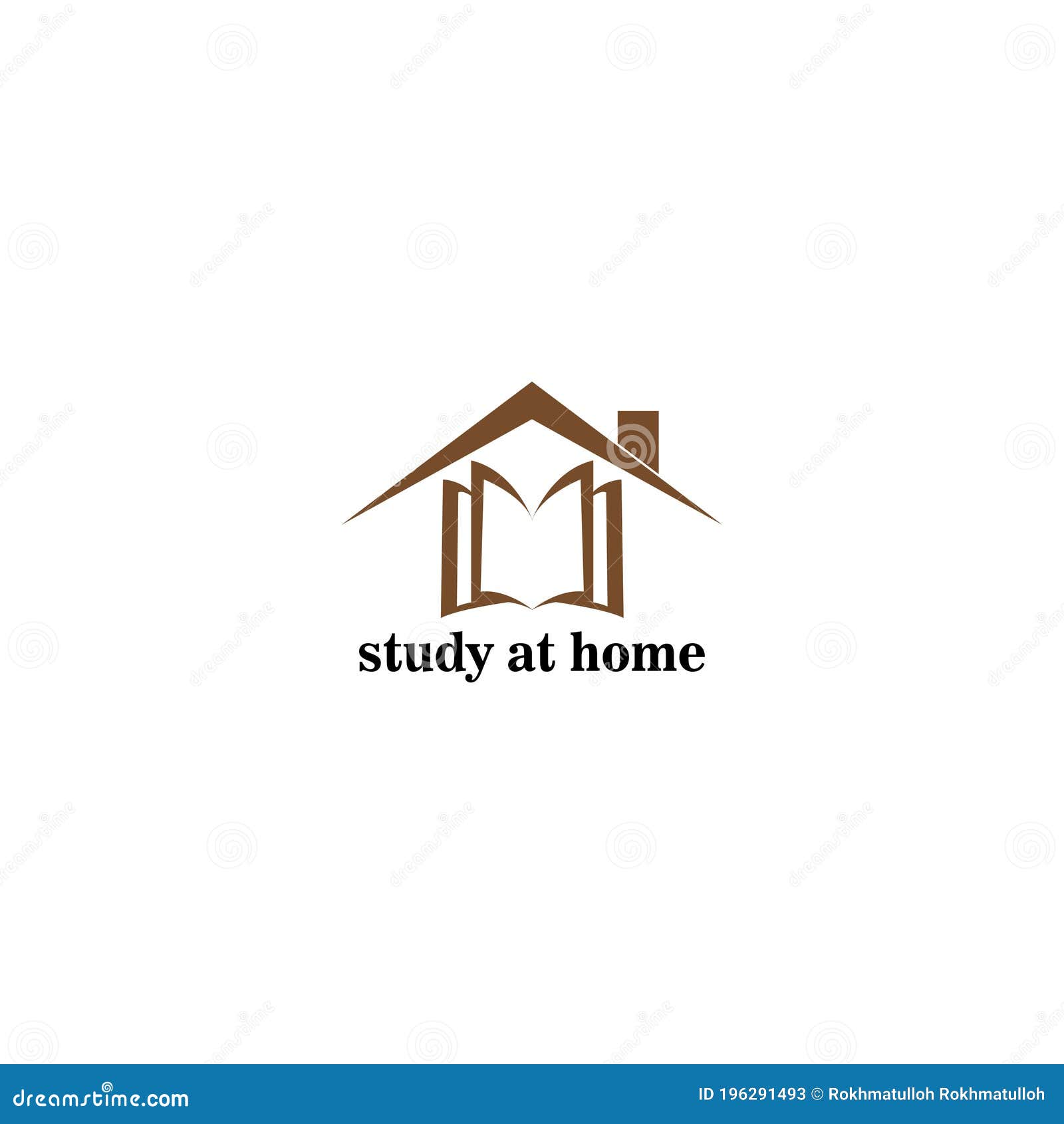 Home Study, Home Illustration Logo, Book. Vector Design Template Stock ...