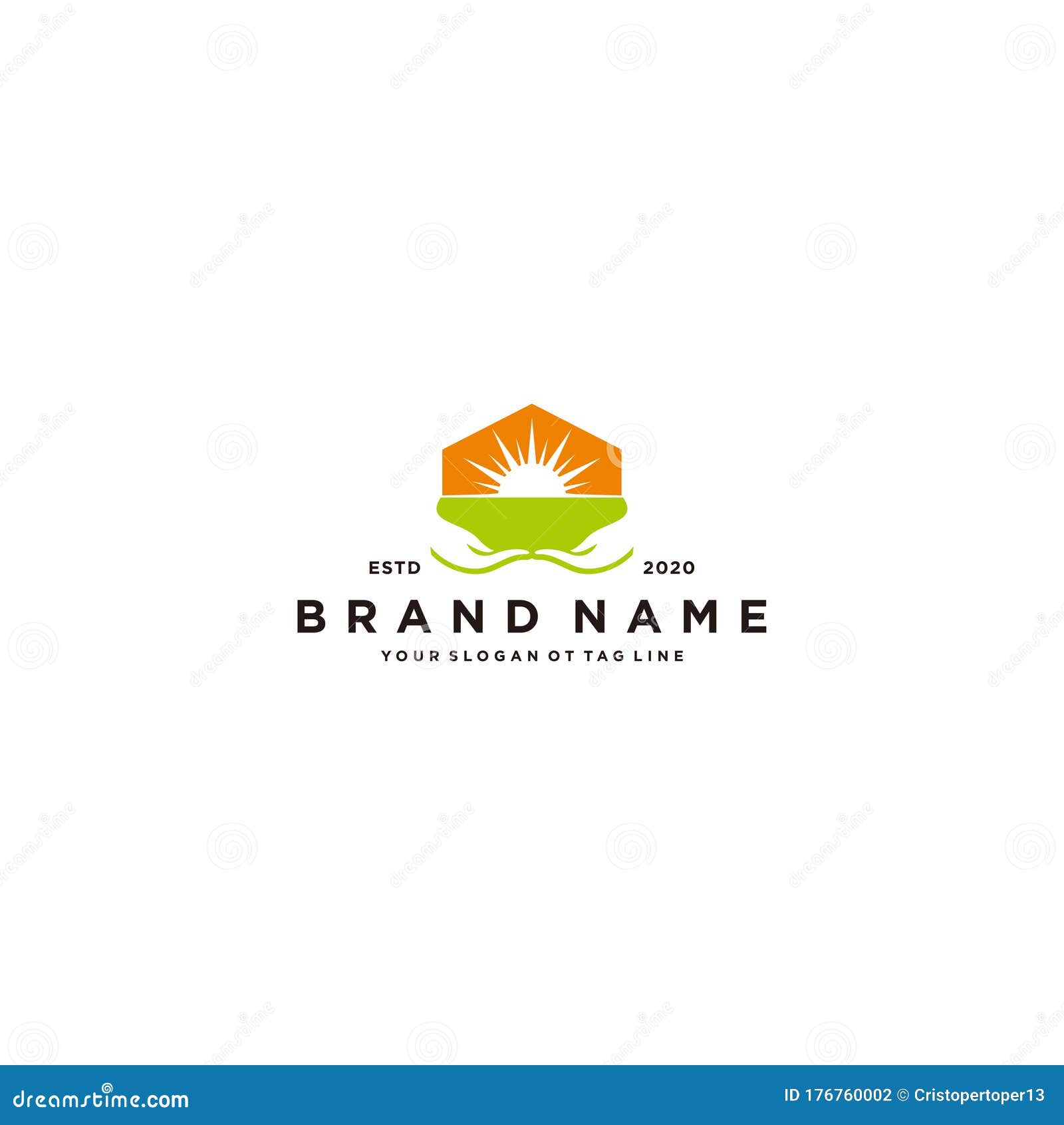 Home and Sun Hand Logo Design Vector Stock Vector - Illustration of ...