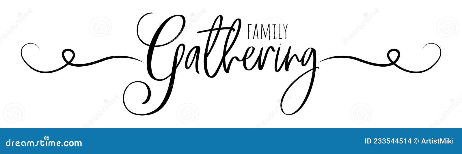 Family Gathering, Vector. Inspirational Life Quotes Stock Vector ...