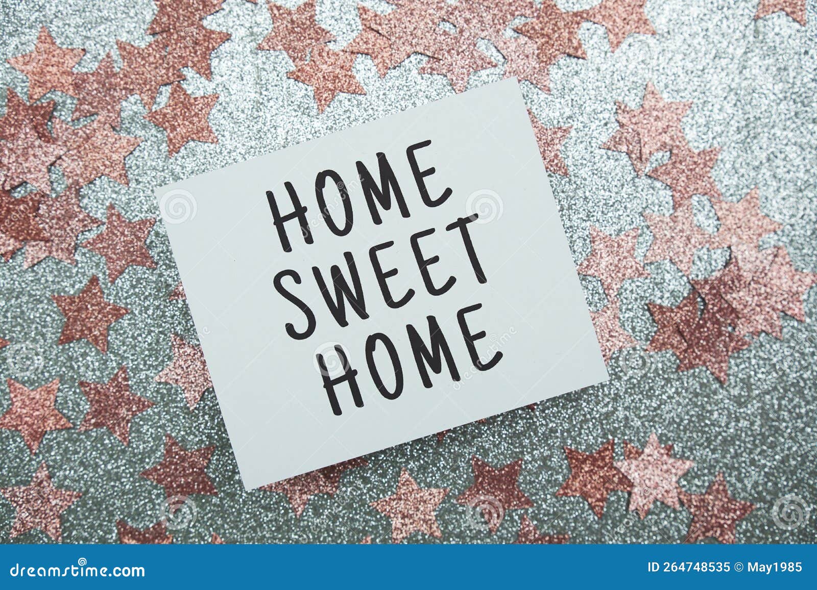 Home Sweet Home Message with Pink Glitter Decoration Stock Image ...