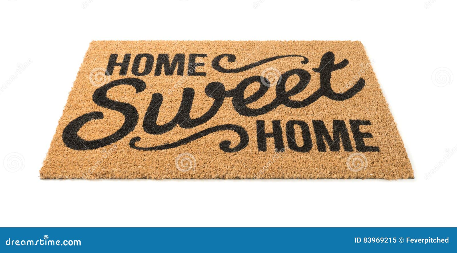 Home Sweet Home Welcome Mat Isolated on White Stock Image - Image of ...