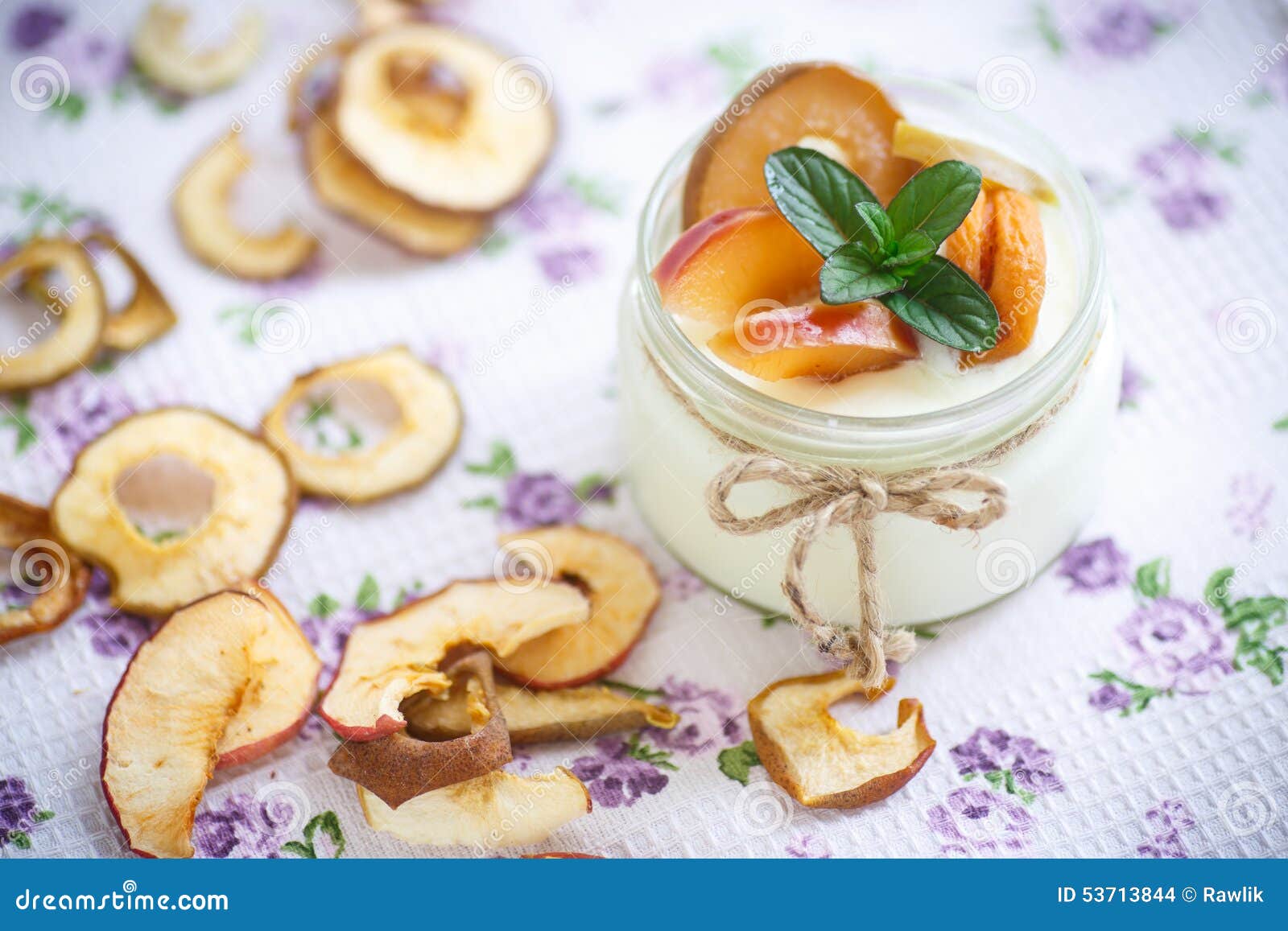 Home Sweet Yogurt with Dried Fruit Stock Photo - Image of dieting ...