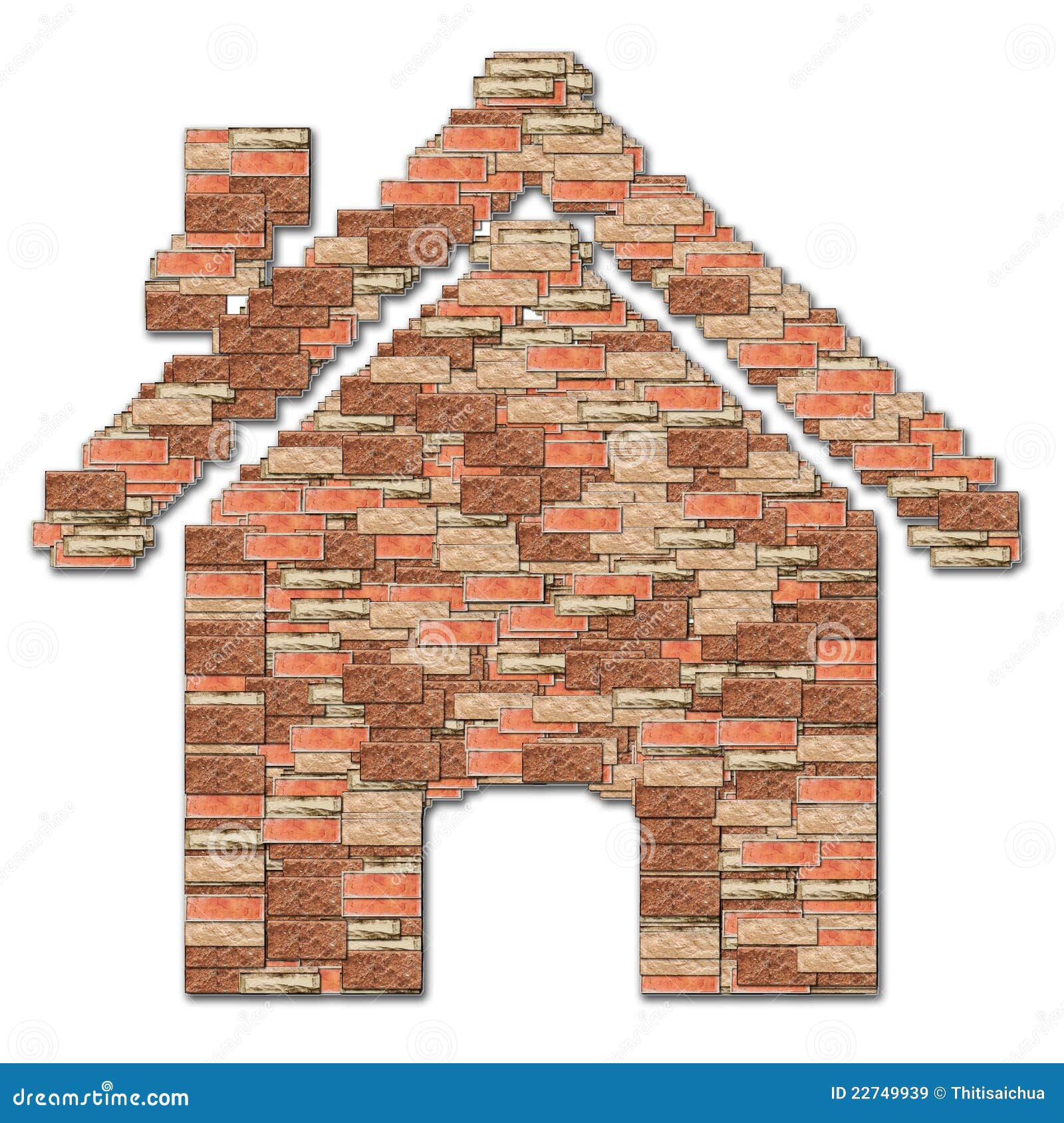 Home symbol brick pattern stock image. Image of sign - 22749939