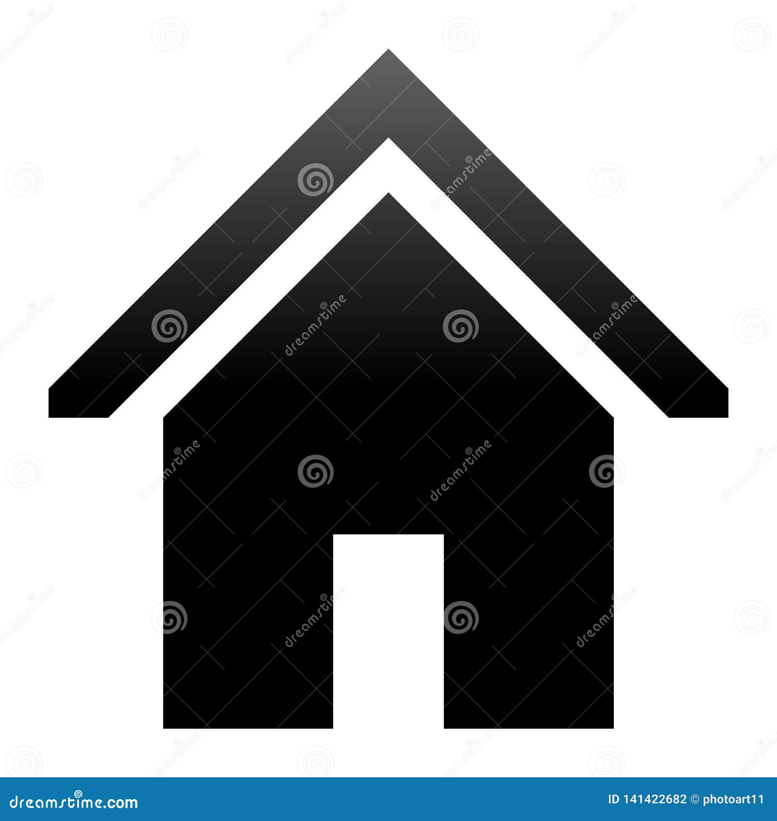 Home Symbol Icon - Black Gradient, Isolated - Vector Stock Vector ...