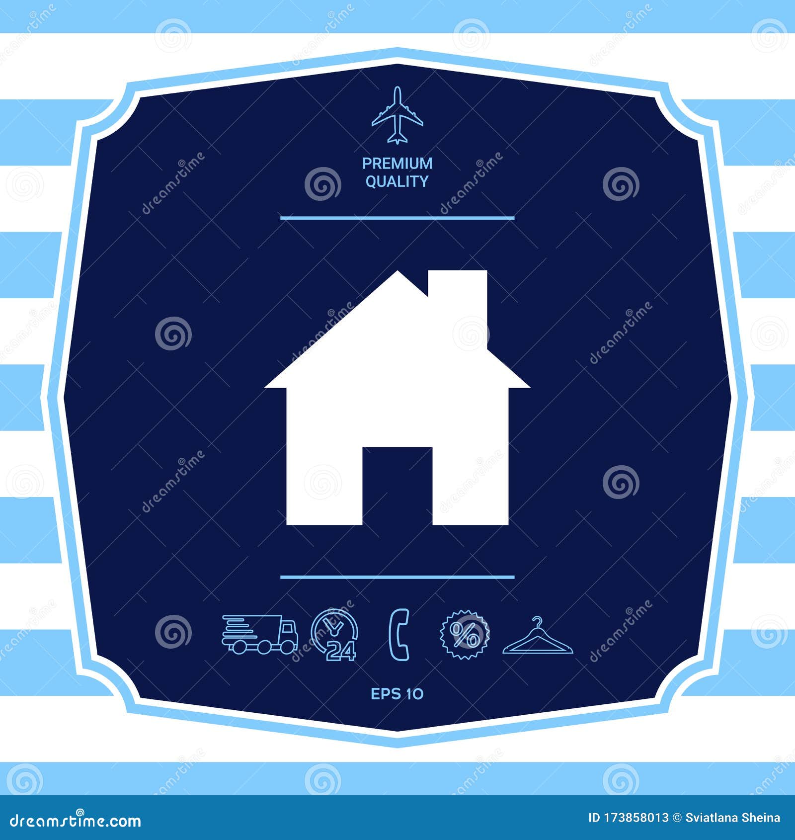 Home Symbol Icon. Graphic Elements for Your Design Stock Vector ...