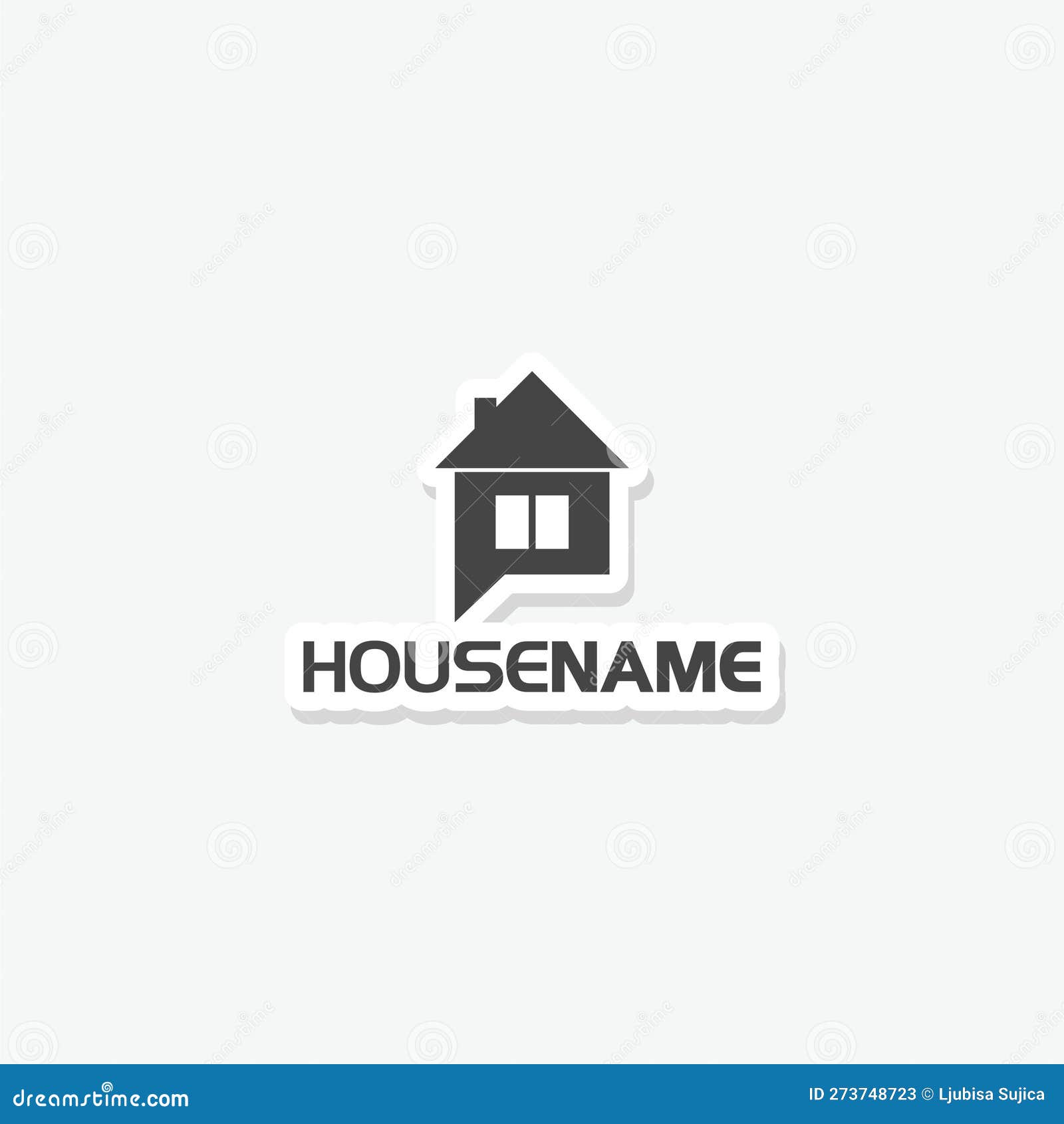 Home and Talk Logo. House with Chat or Message Symbol Sticker Icon ...