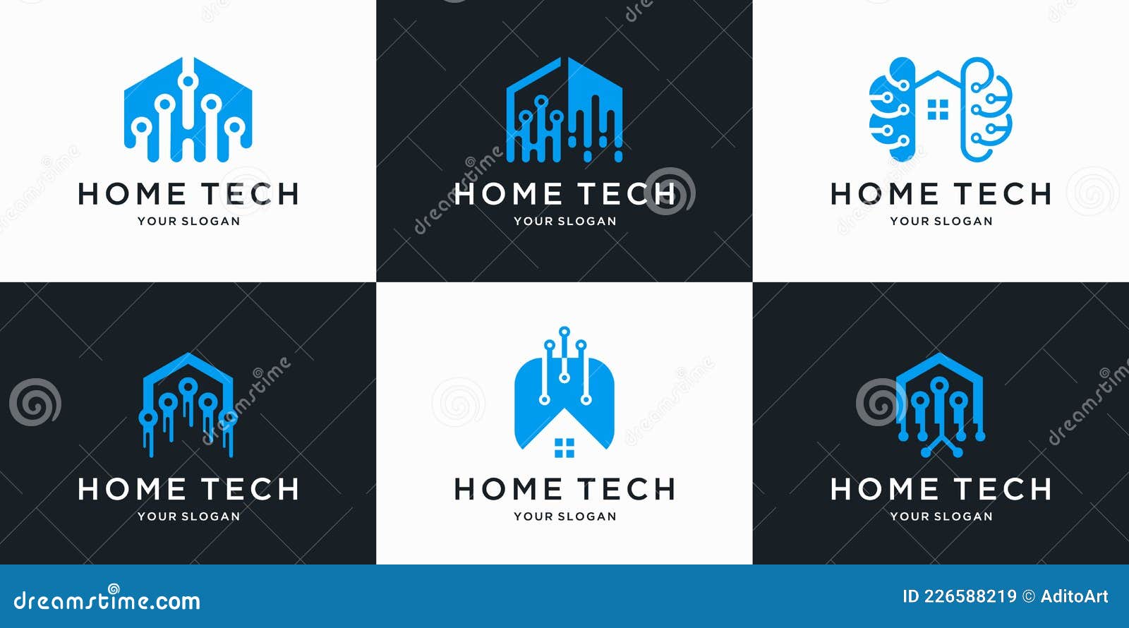 Home tech logo stock vector. Illustration of cartoon - 226588219