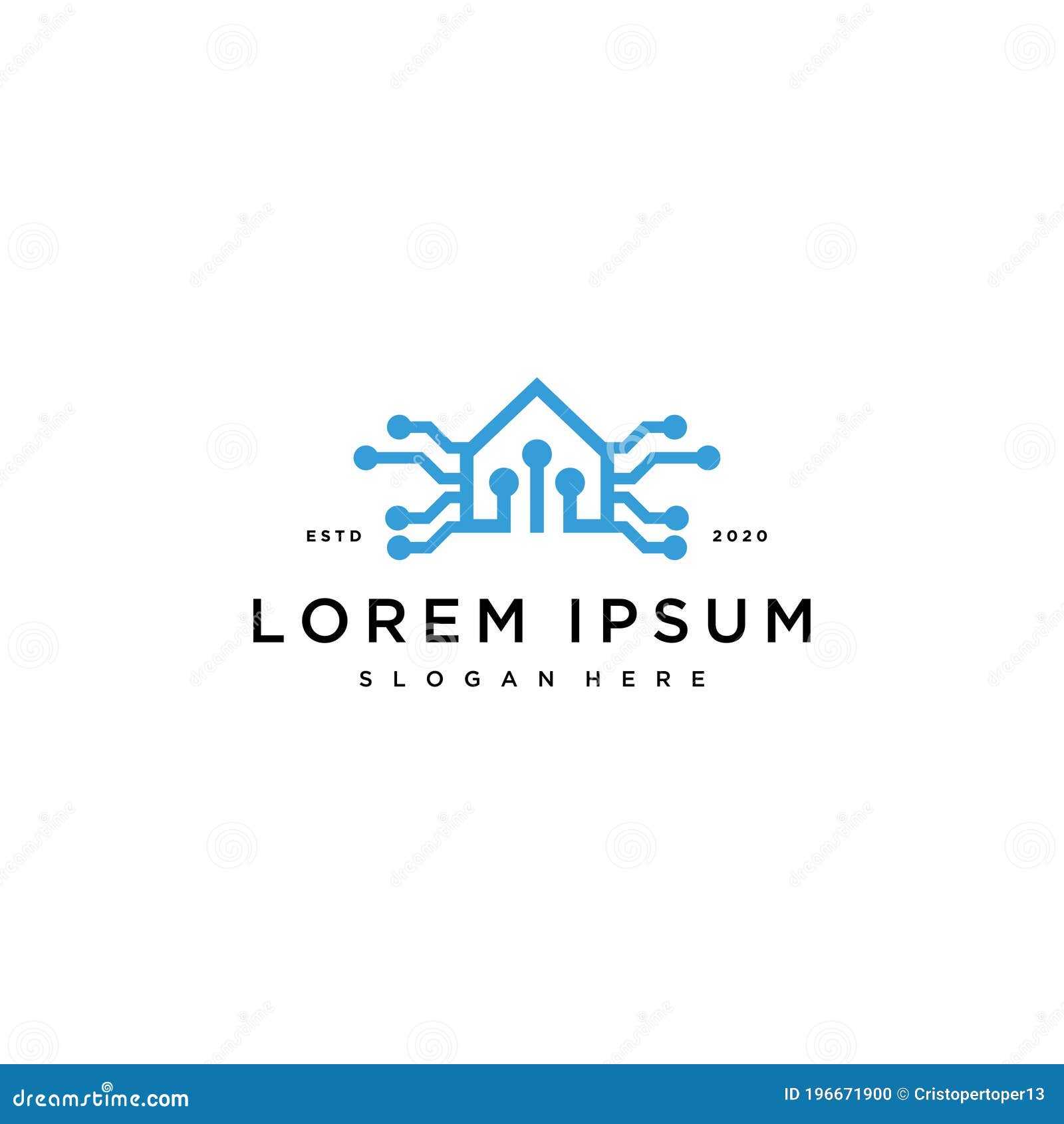 Home Tech Logo Design Vector Stock Vector - Illustration of abstract ...