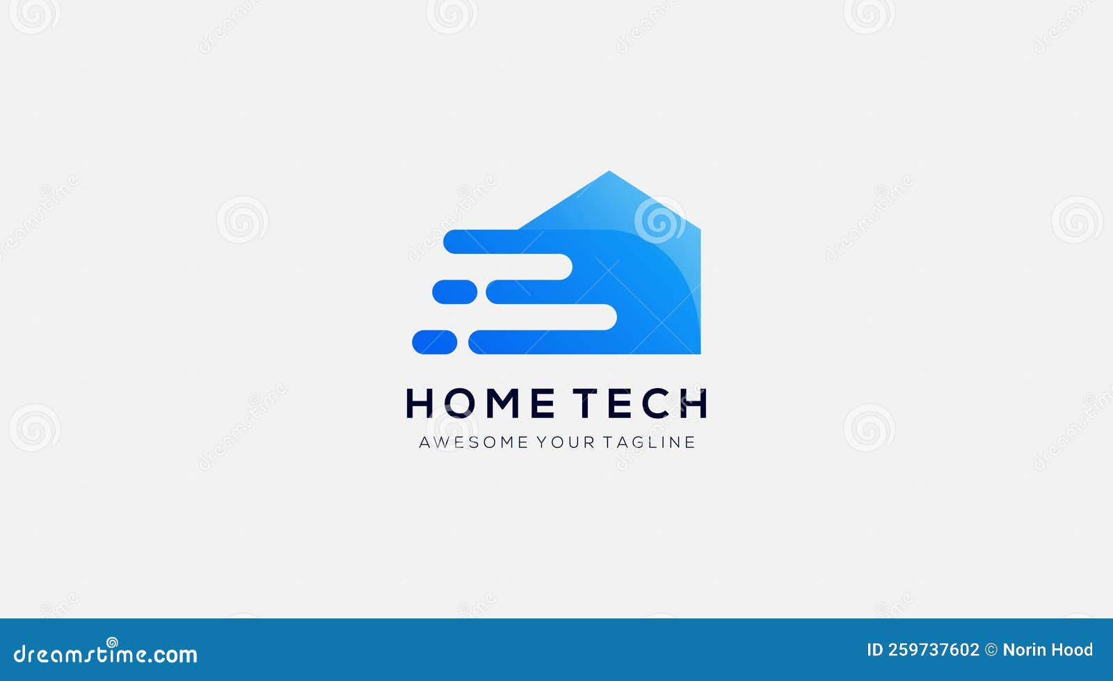 Home Tech Vector Logo Design Template Stock Vector - Illustration of ...