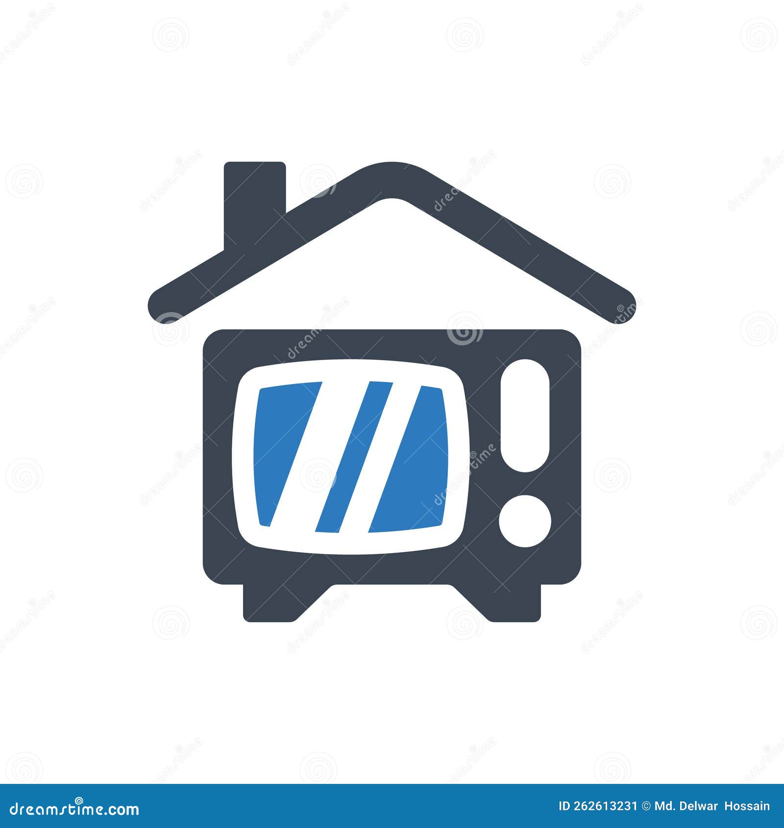 Home television icon stock vector. Illustration of television - 262613231
