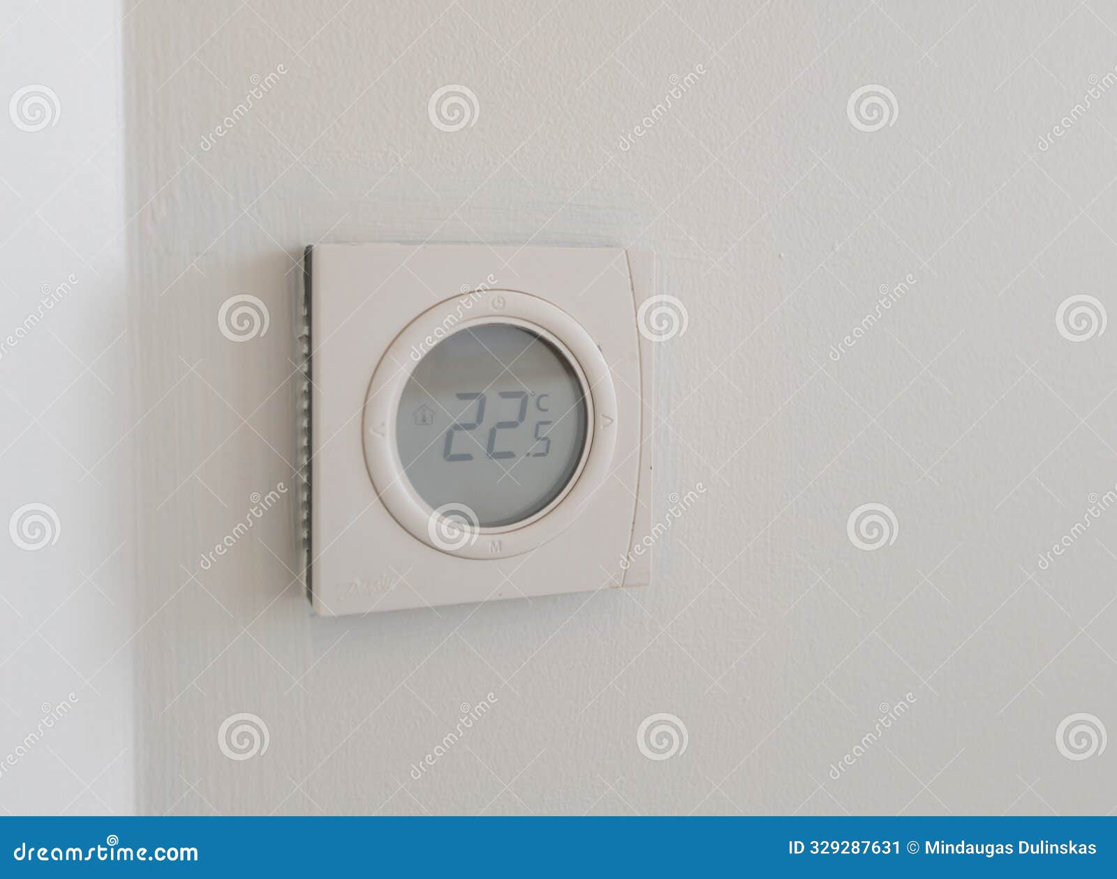 Home Temperature Monitor on the Wall Stock Image - Image of information ...
