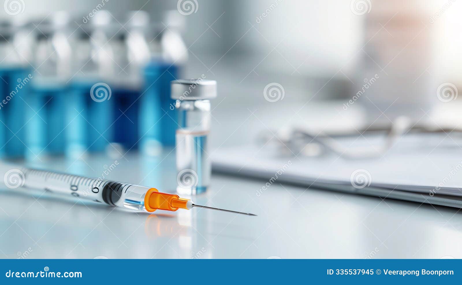 Home Testing Kit on a Table, Detailed, Bright Colors, Vector Art Stock ...