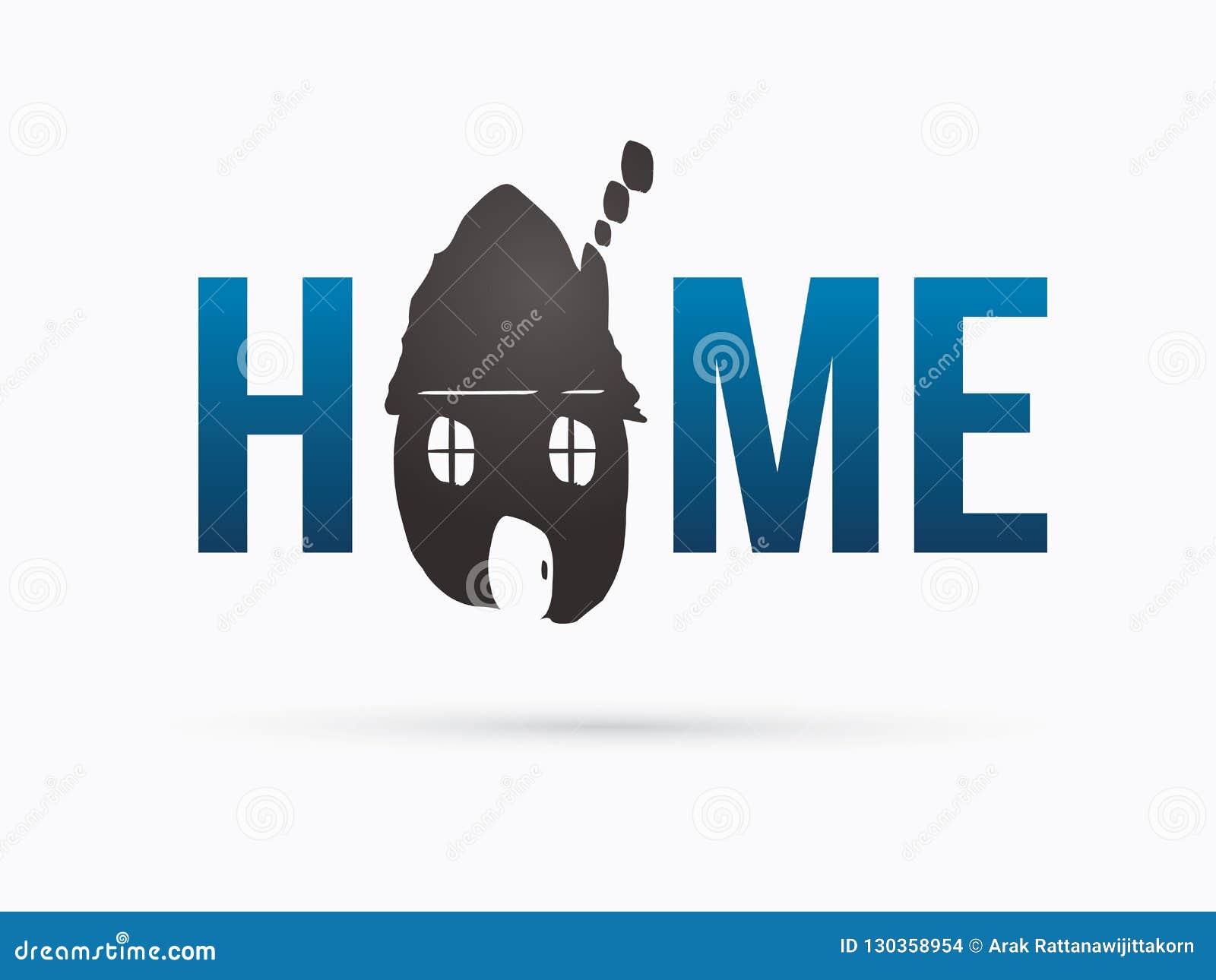 Home Text Design Graphic Vector Stock Vector - Illustration of graphic ...
