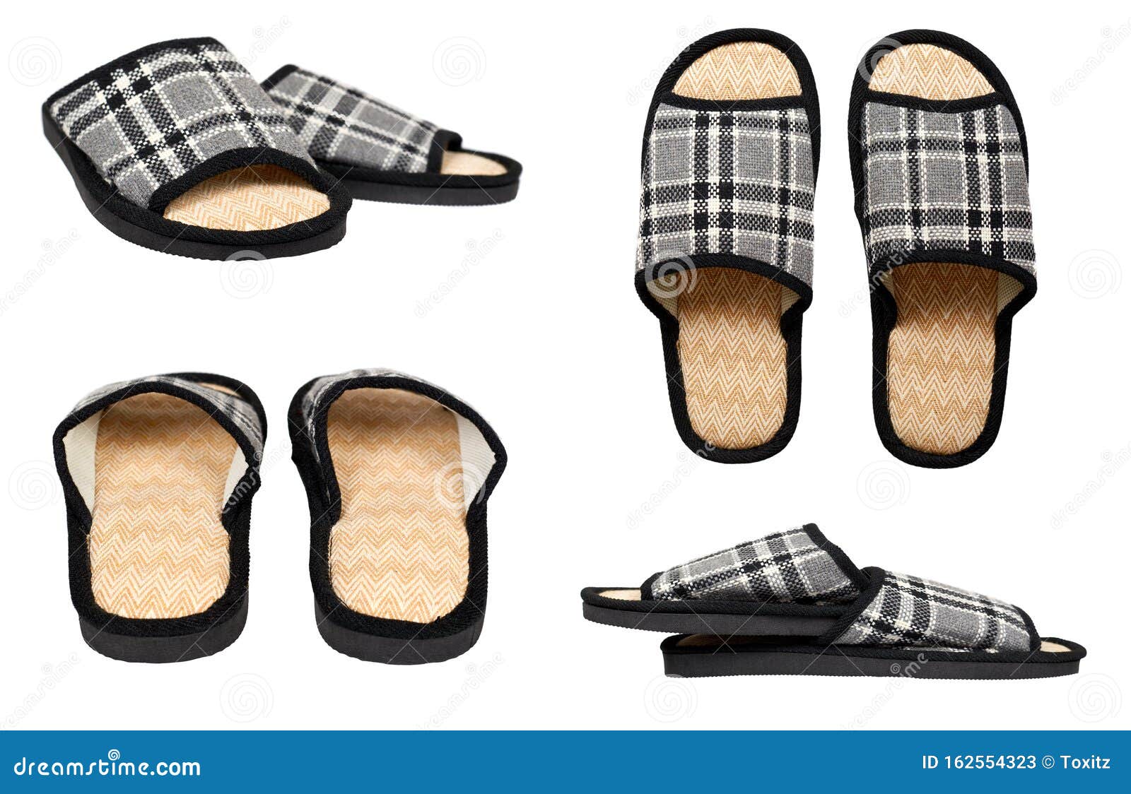 Home Textile Slippers, Set and Collection. Isolated Stock Image - Image ...