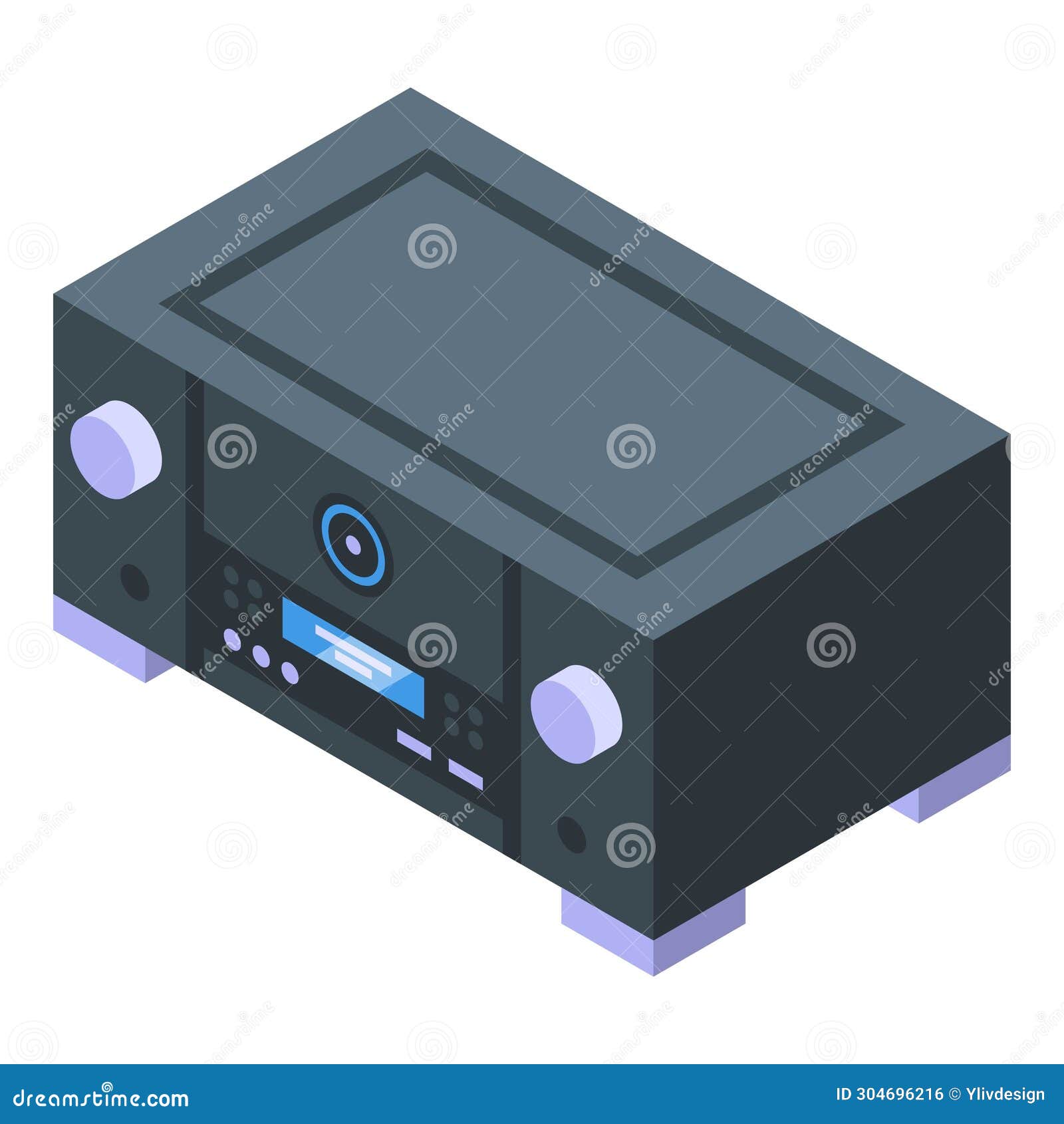 Home Theater Audio Icon Isometric Vector Music Sound Stock Vector