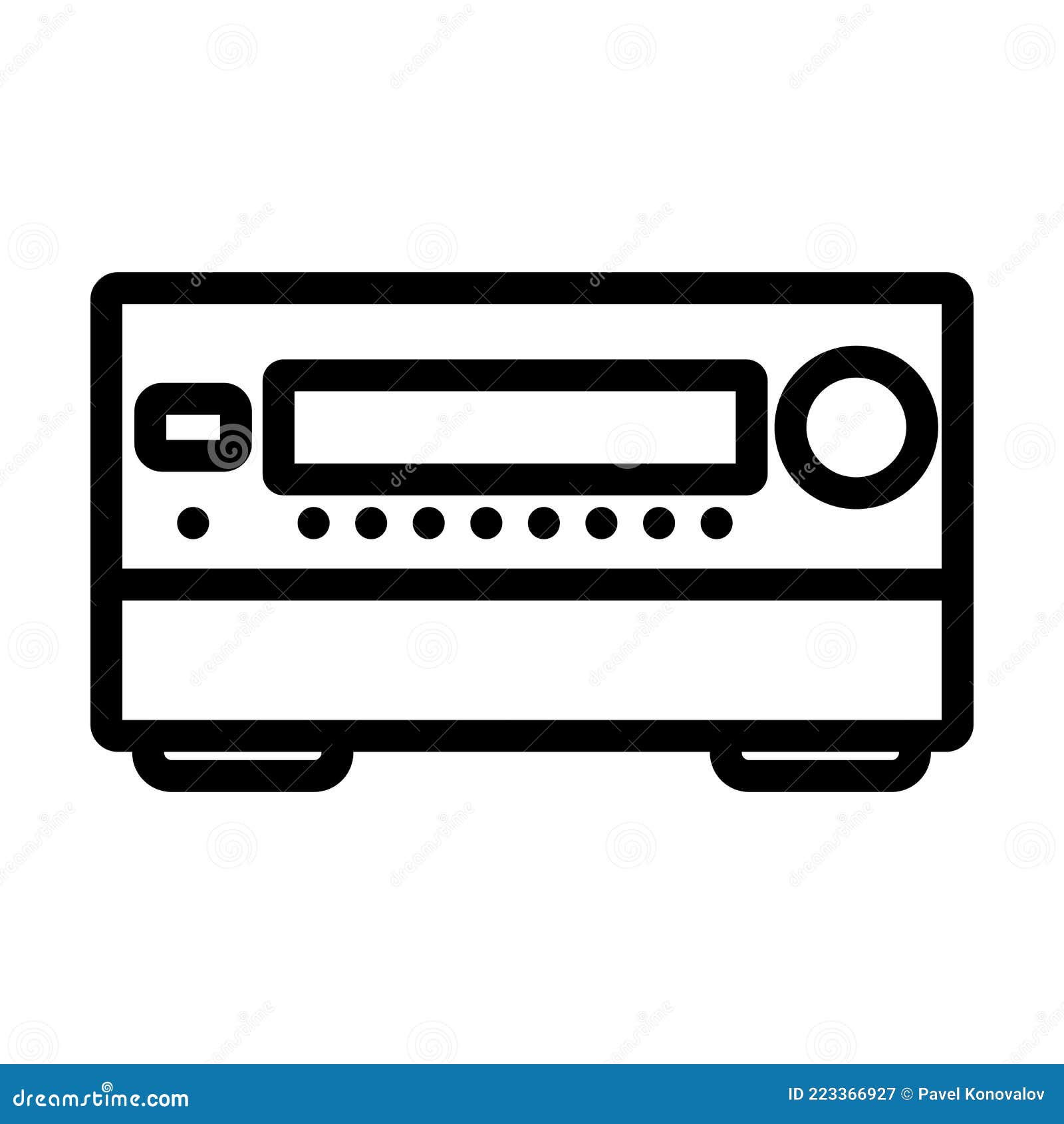 Home Theater Receiver Icon stock vector. Illustration of equipment ...