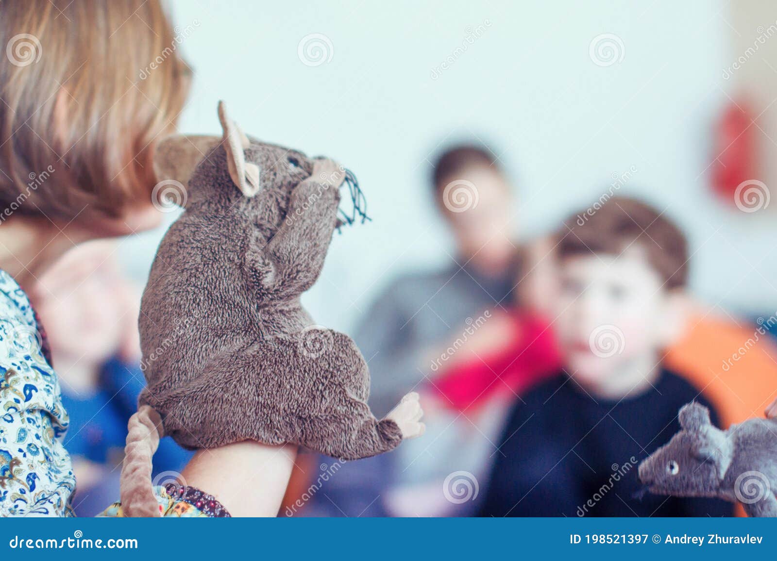 Home Theater Shows a Children`s Tale about Mice Stock Image - Image of ...