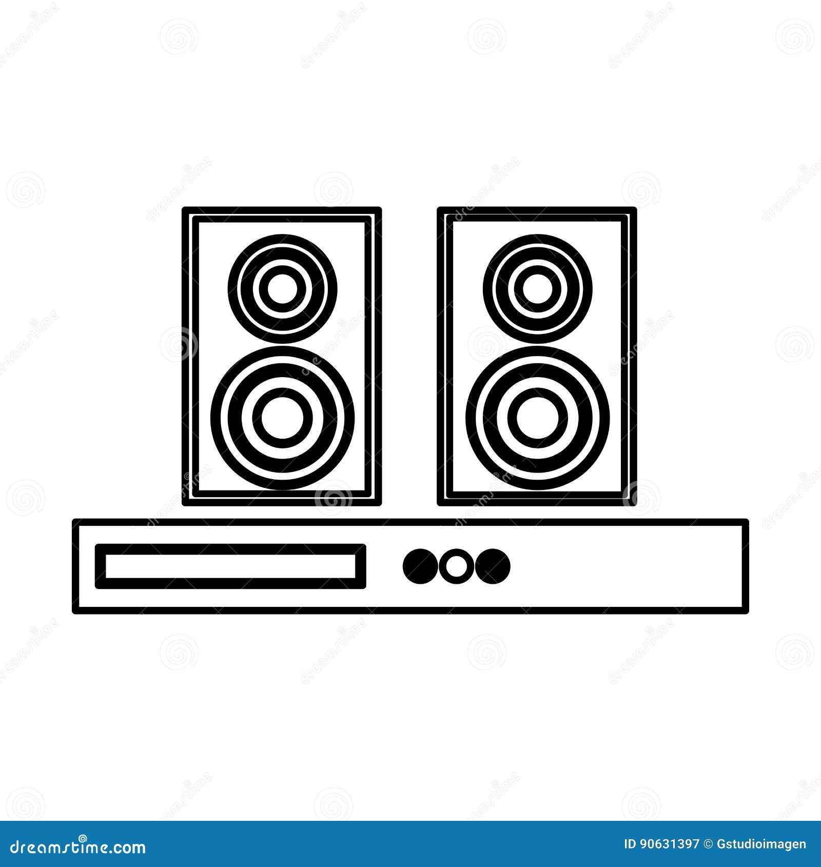 Home theater speaker icon stock vector. Illustration of audio - 90631397