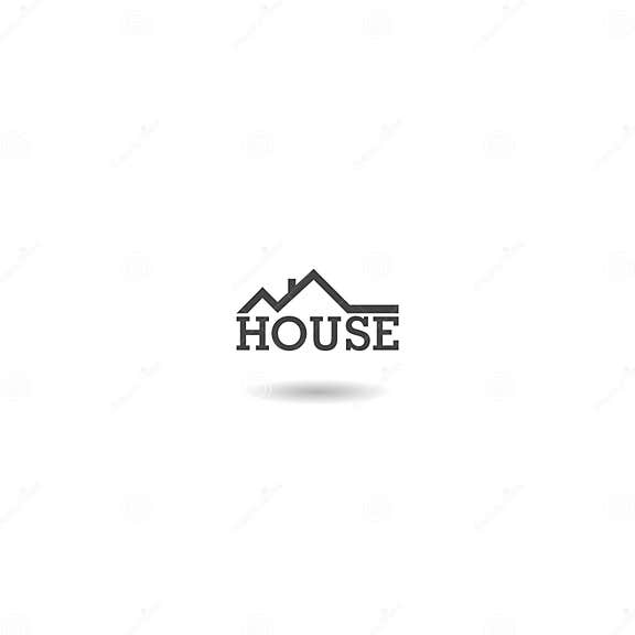 Home Time Logo Design with Shadow Stock Vector - Illustration of ...