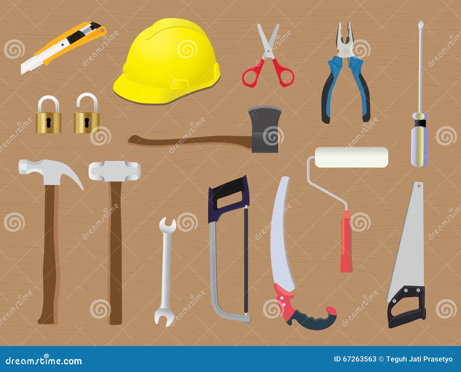 Home Tools Diy Toolbox Renovation Construction Stock Illustration ...