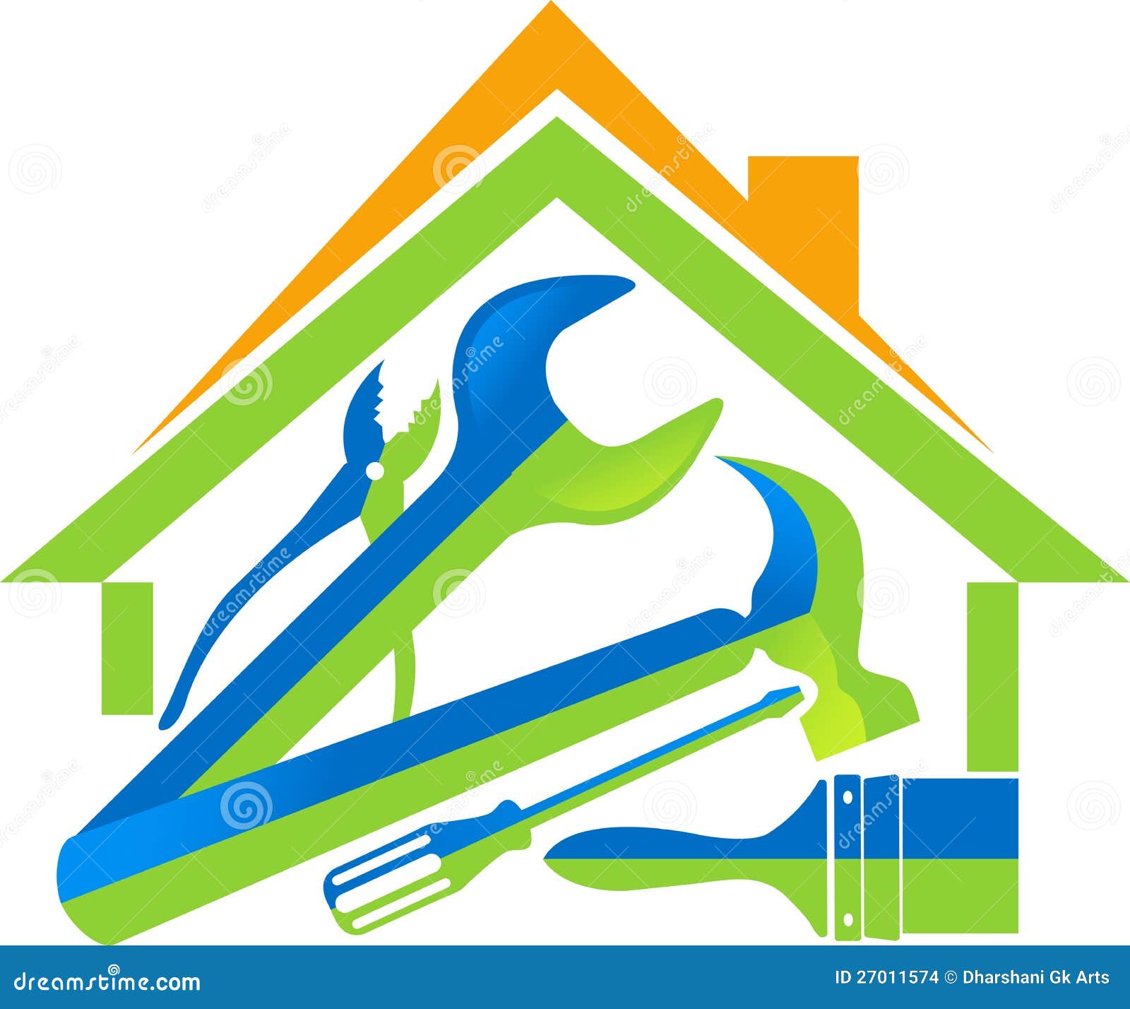 Home tools logo stock vector. Illustration of blue, design - 27011574