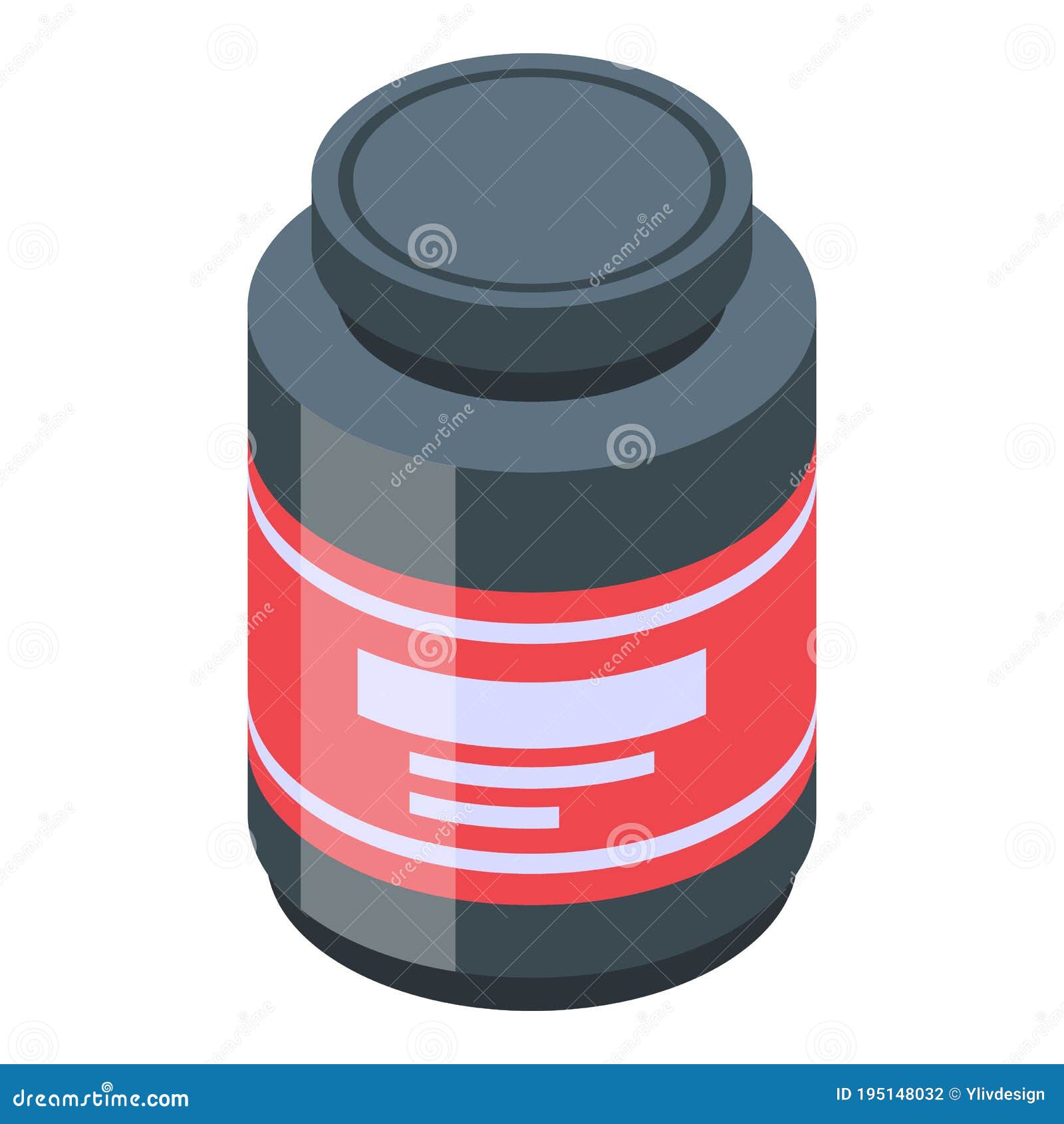 Home Training Protein Jar Icon, Isometric Style Stock Vector ...