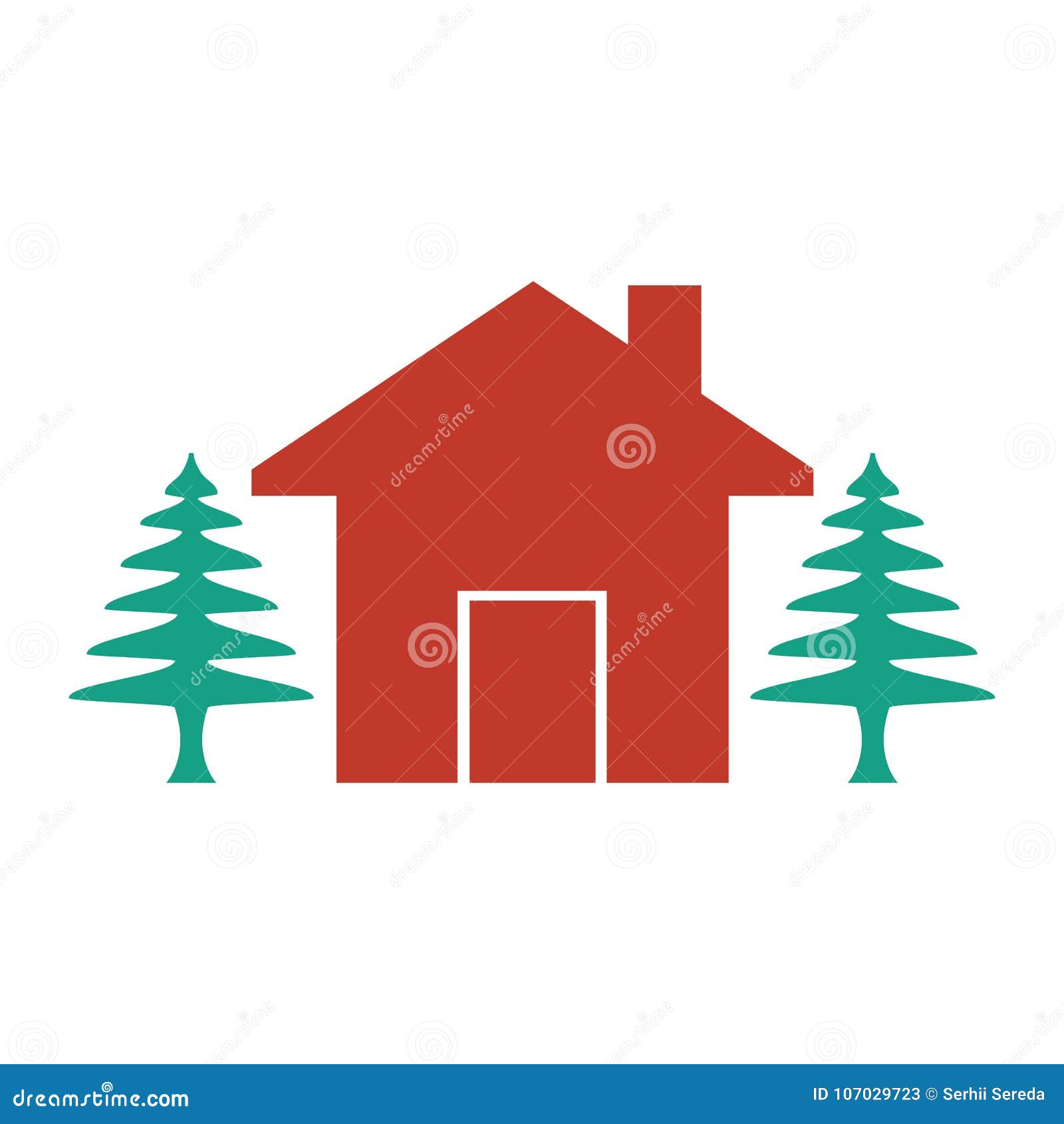 Home and tree icon stock illustration. Illustration of concept - 107029723