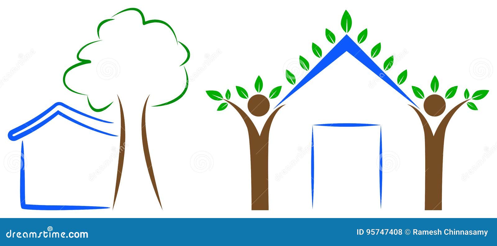 Home tree logo stock vector. Illustration of guarantee - 95747408