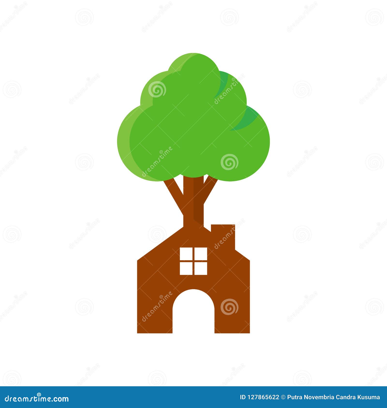 Home Tree Logo Icon Design stock vector. Illustration of forest - 127865622