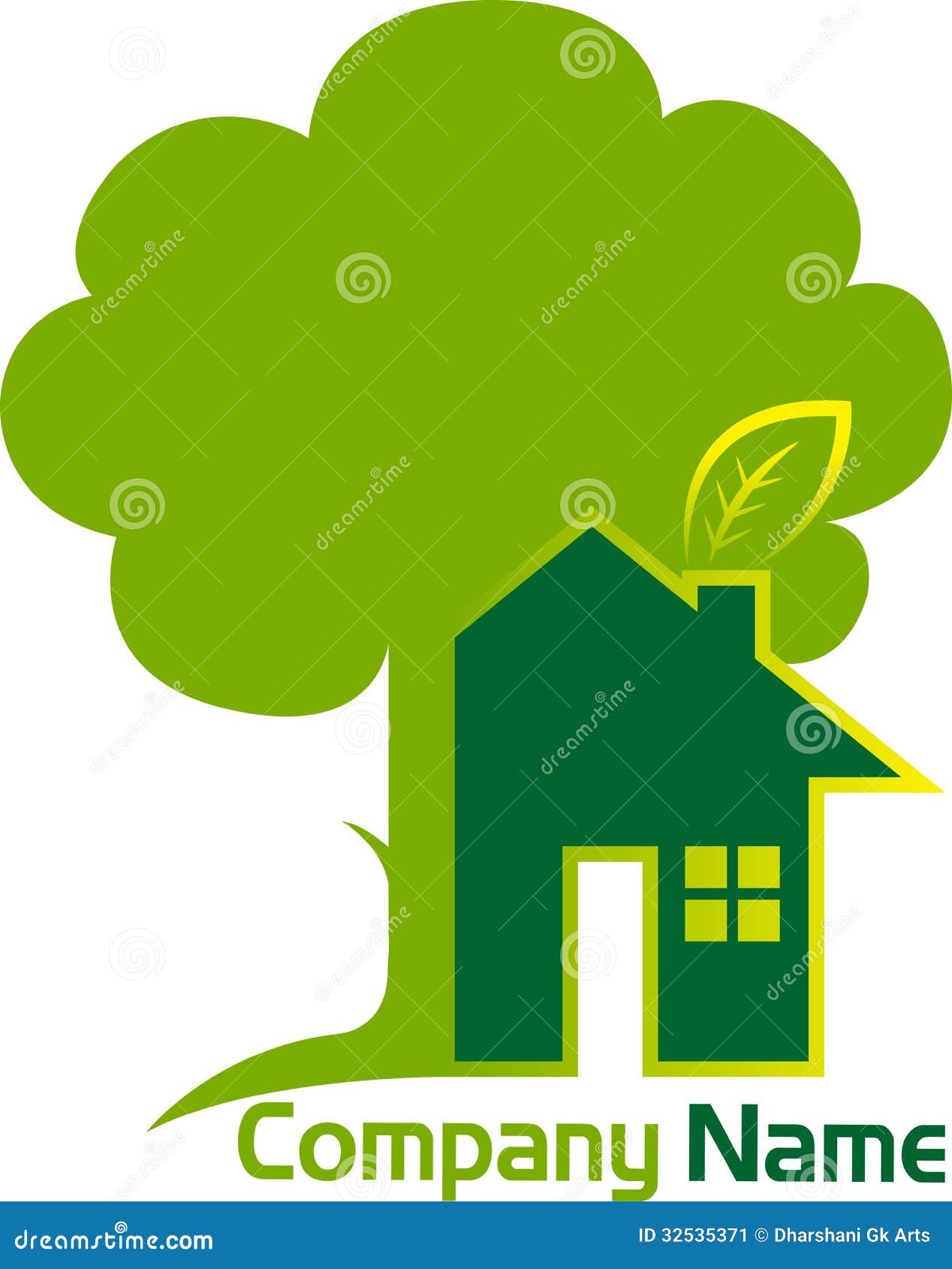 Home tree logo stock vector. Illustration of brand, isolated - 32535371