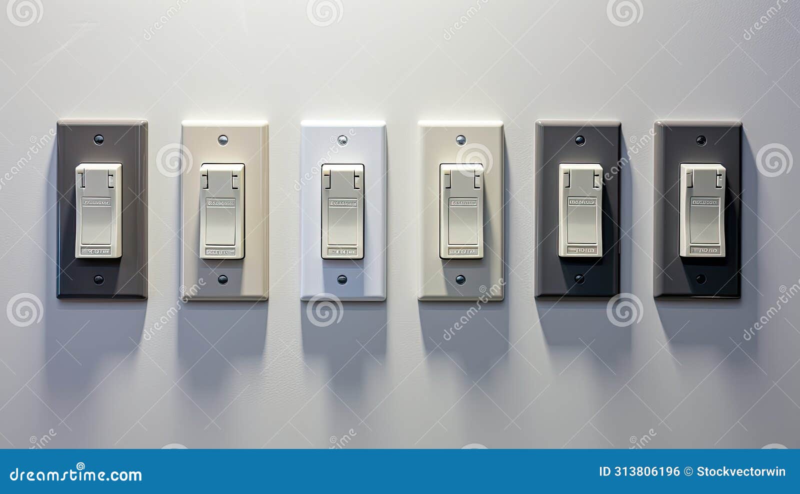 Home turn off light switch stock illustration. Illustration of house ...