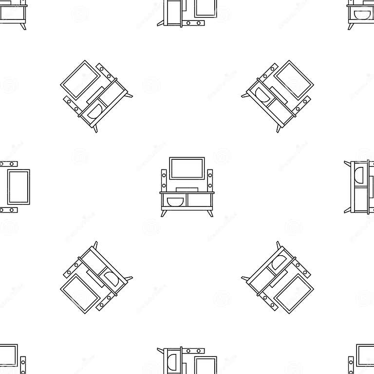Home Tv System Pattern Seamless Vector Stock Vector - Illustration of ...