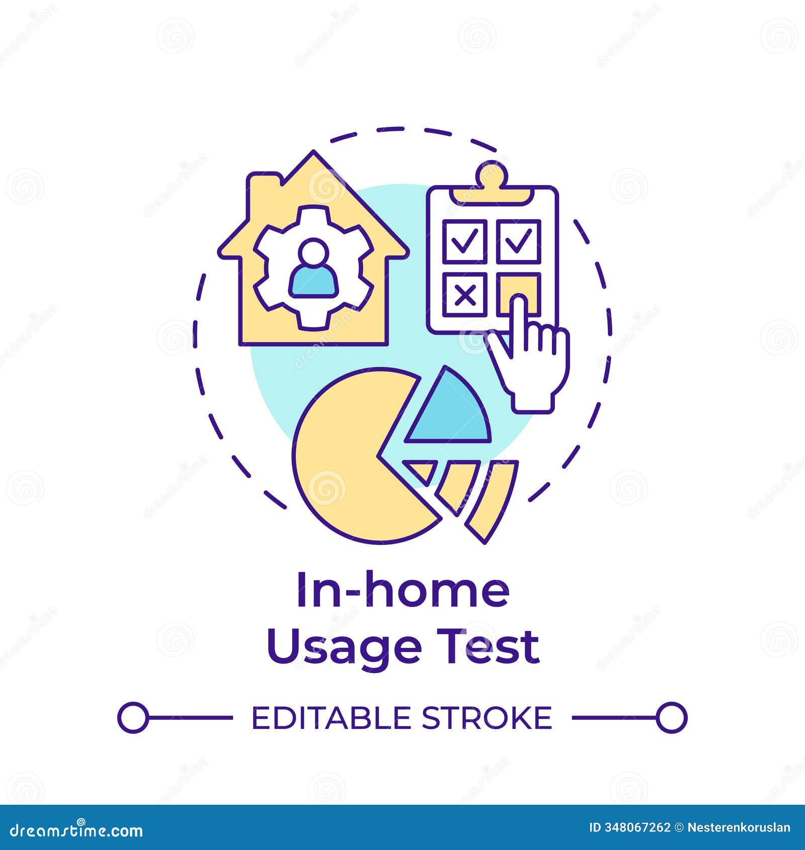 In-home Usage Test Multi Color Concept Icon Stock Illustration ...