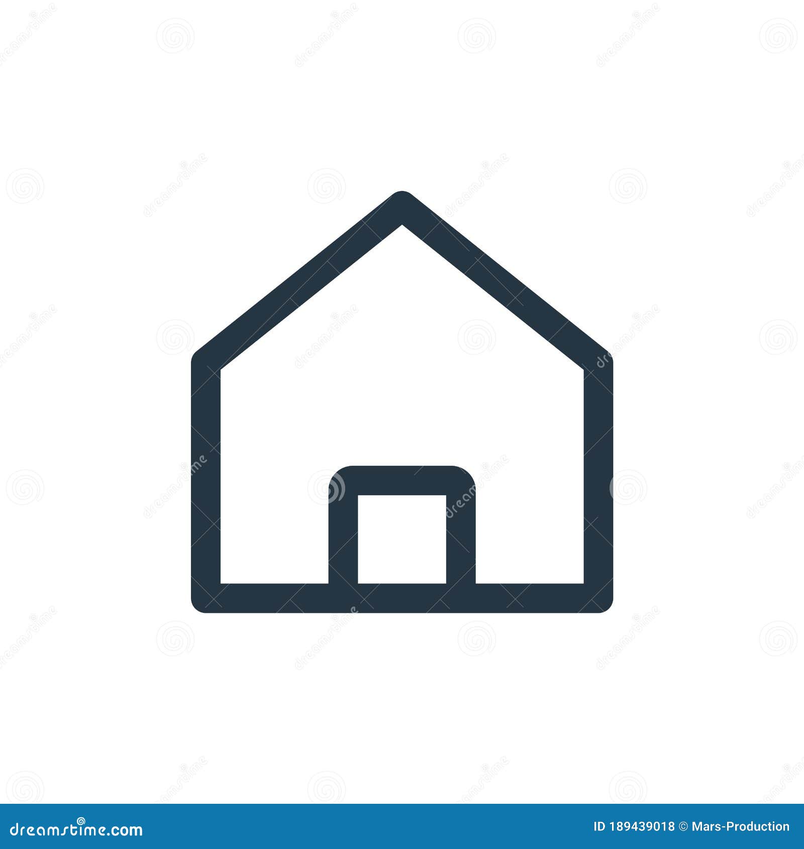 Home Vector Icon Isolated on White Background. Outline, Thin Line Home ...