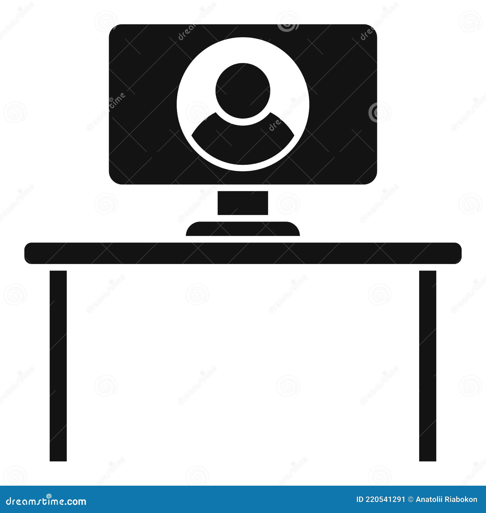 Home Video Call Icon, Simple Style Stock Vector - Illustration of ...