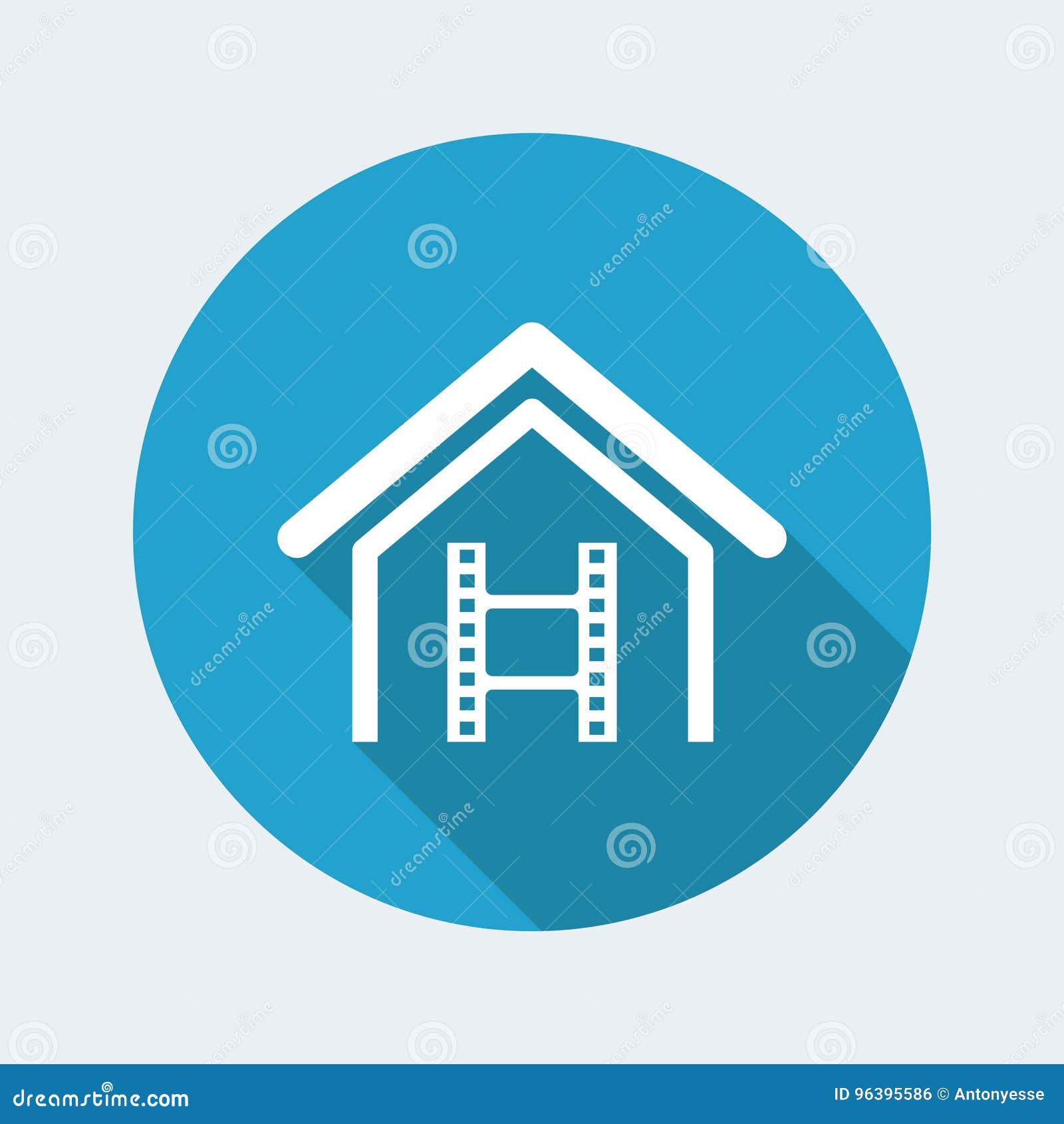 Home video icon stock vector. Illustration of house, concept - 96395586