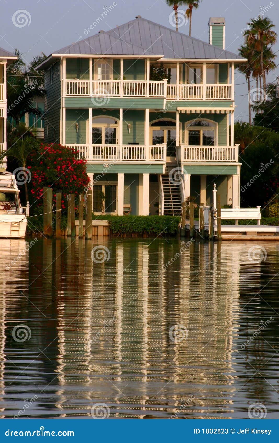 Home with a view stock image. Image of residence, waterway - 1802823