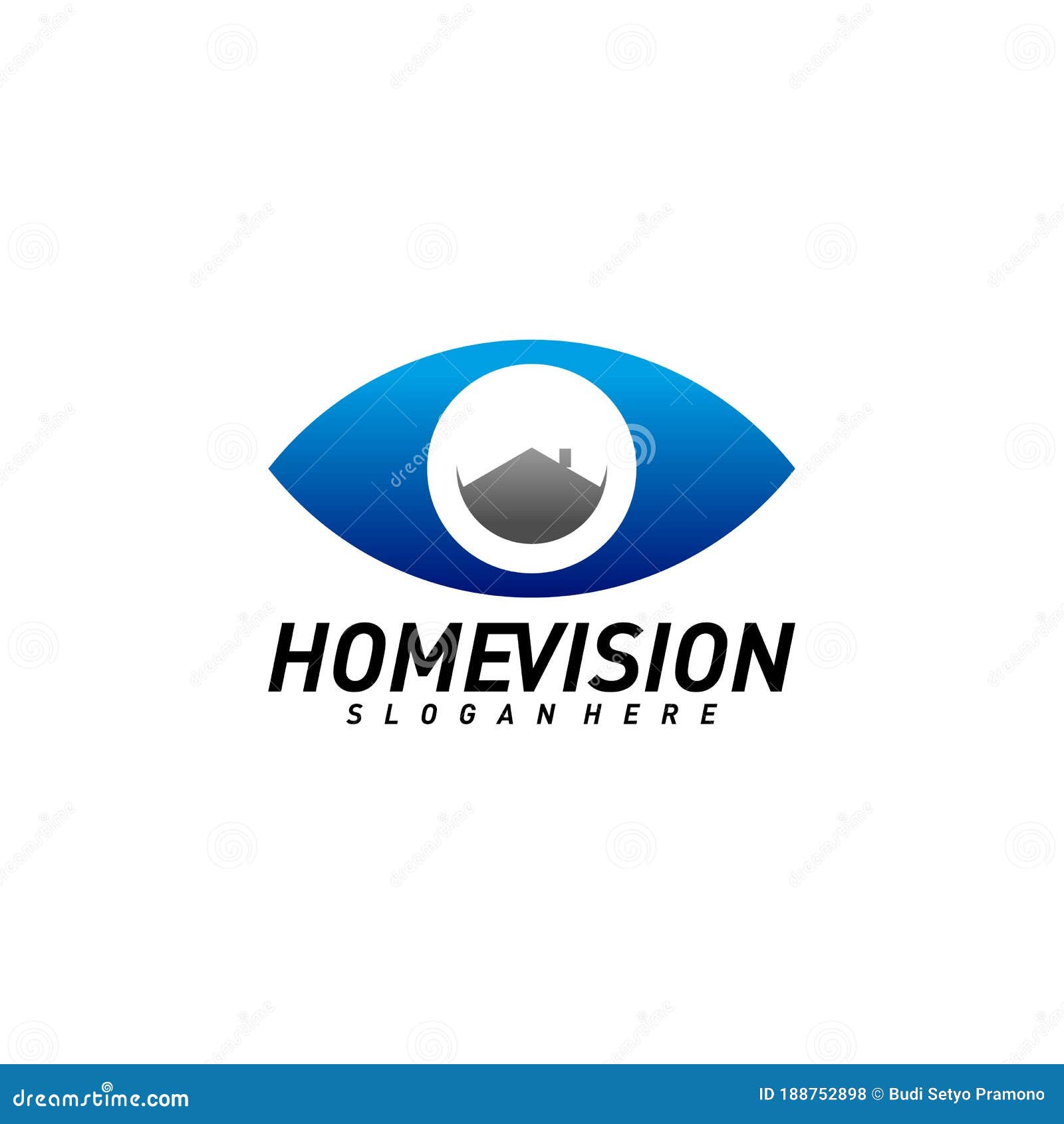 Home Vision Creative Design Logo Vector Concept. Eye House Logo ...