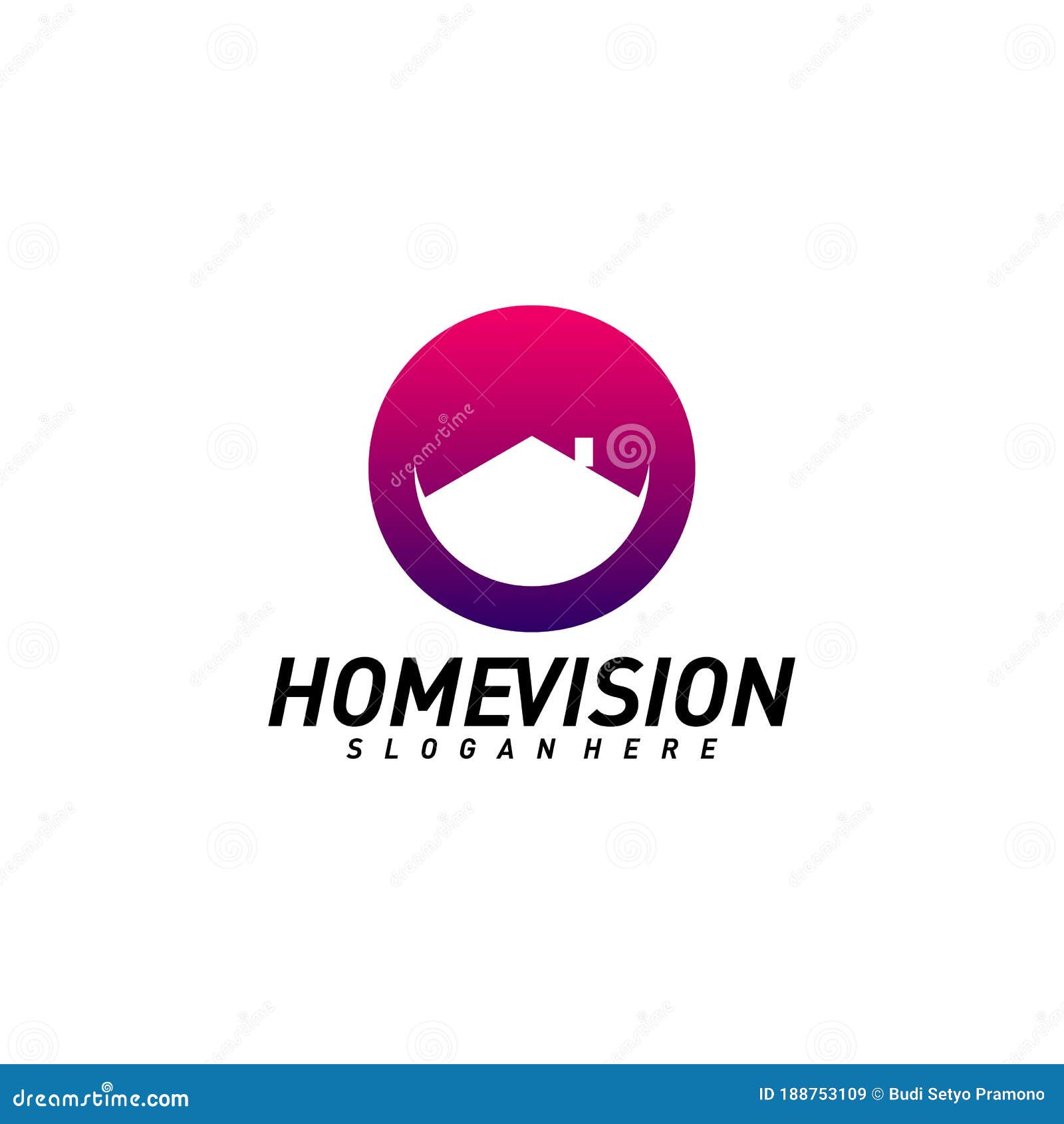 Home Vision Creative Design Logo Vector Concept. Eye House Logo ...