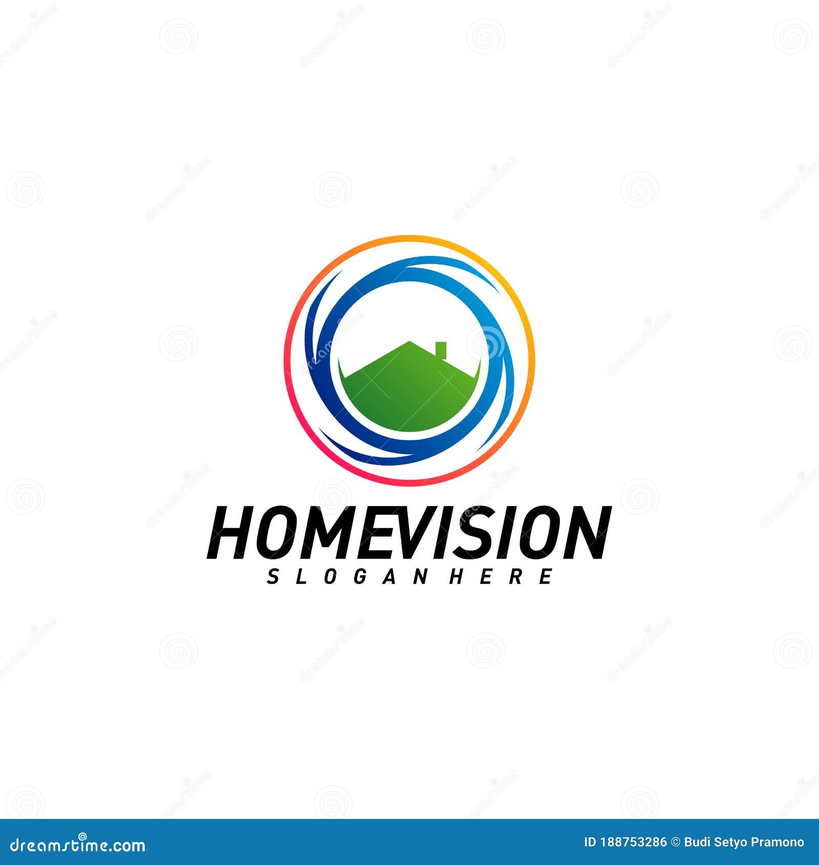 Home Vision Creative Design Logo Vector Concept. Eye House Logo ...
