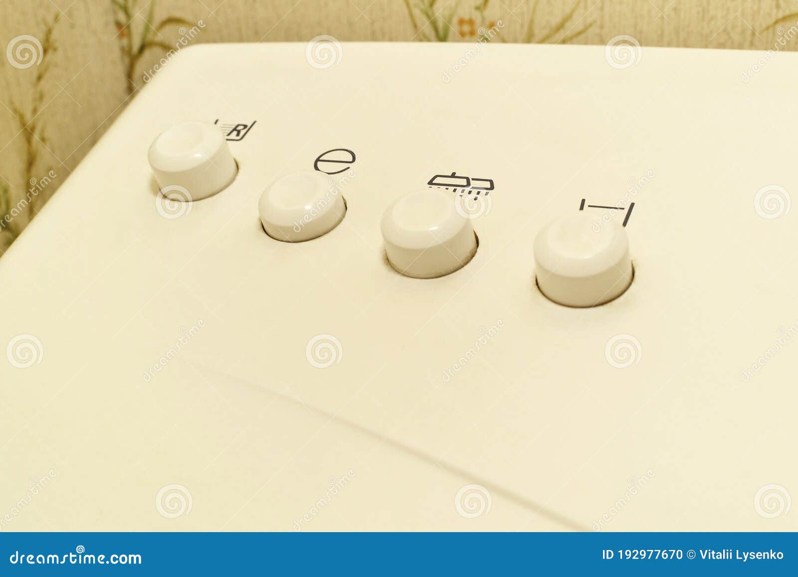 Economy Button on the Washing Machine Has Been Pressed Stock Photo ...